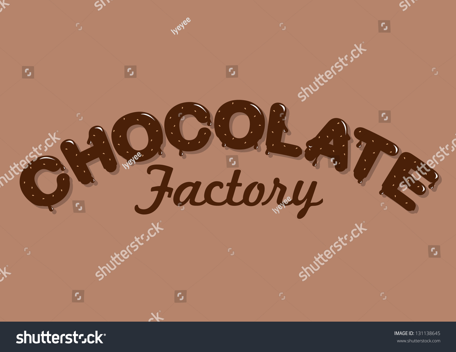 Chocolate Factory Typography Vectorillustration: เวกเตอร์สต็อก (ปลอดค่า ...