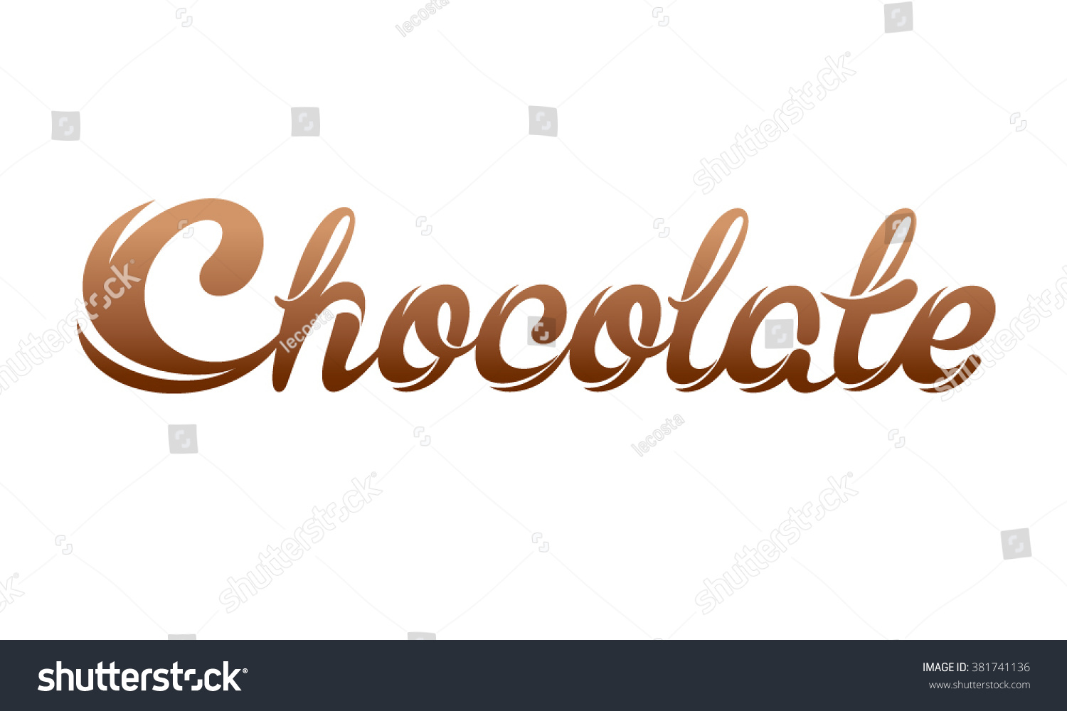 Chocolate Letters Isolated Stock Vector (Royalty Free) 381741136