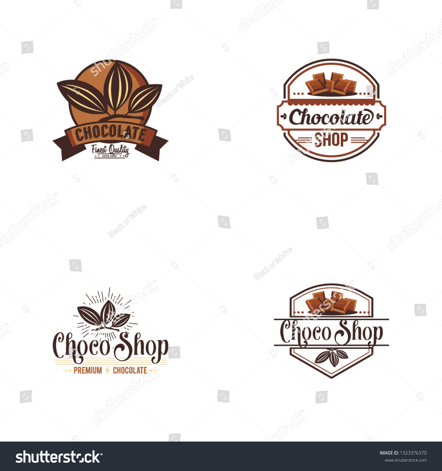Chocolate Logo Design Stock Vector (Royalty Free) 1323376370