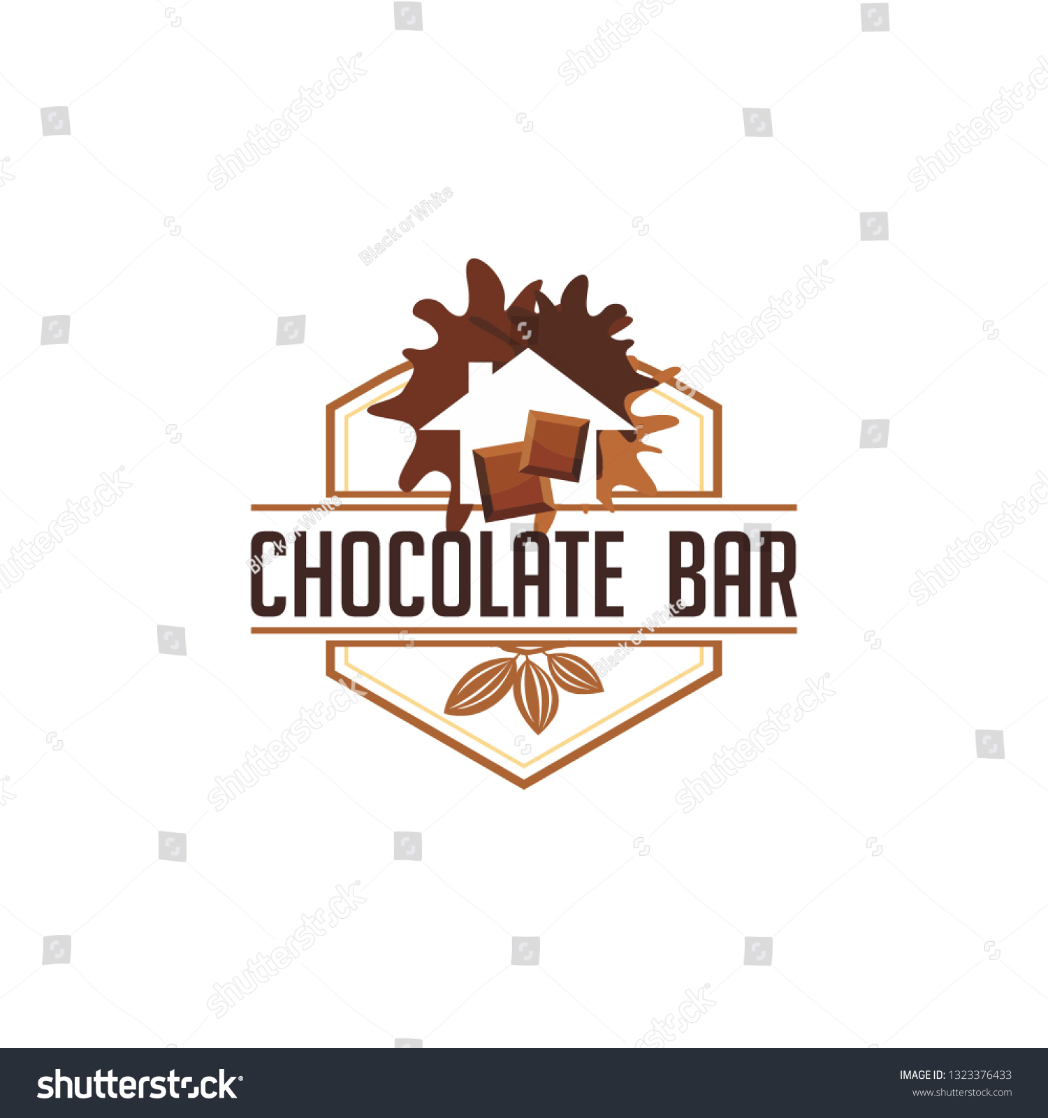 Chocolate Logo Design Stock Vector (Royalty Free) 1323376433 | Shutterstock