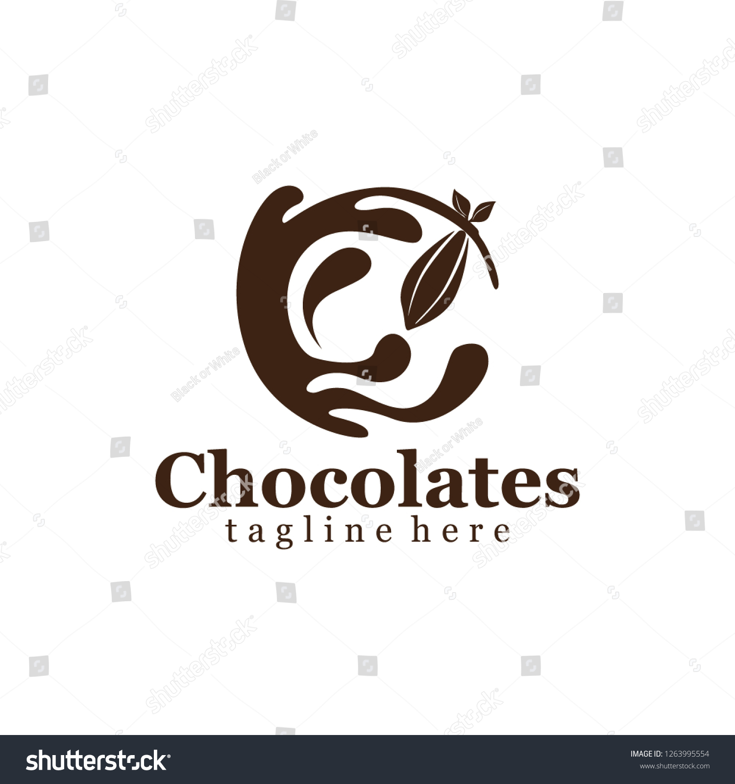 Chocolate Logo Design Vector: เวกเตอร์สต็อก (ปลอดค่าลิขสิทธิ์ ...