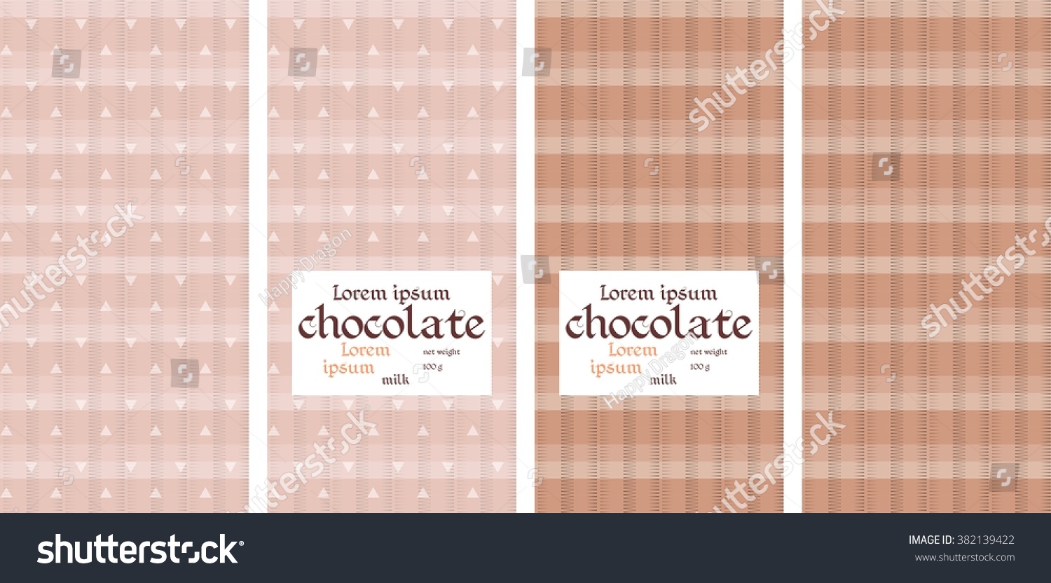 Chocolate Packaging Design Ornamental Background Vector: vector de ...