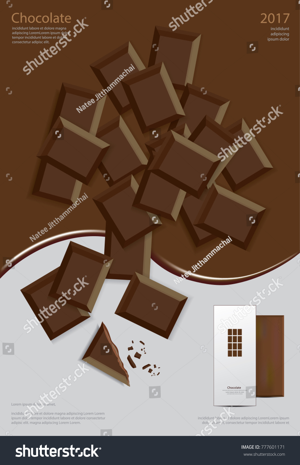 Chocolate Poster Design Template Vector Illustration Stock Vector ...