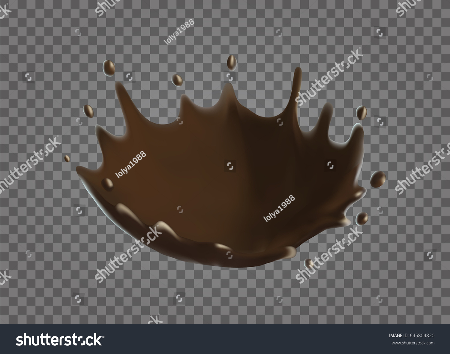 Chocolate Splash Realistic Vector Stock Vector (Royalty Free) 645804820 ...