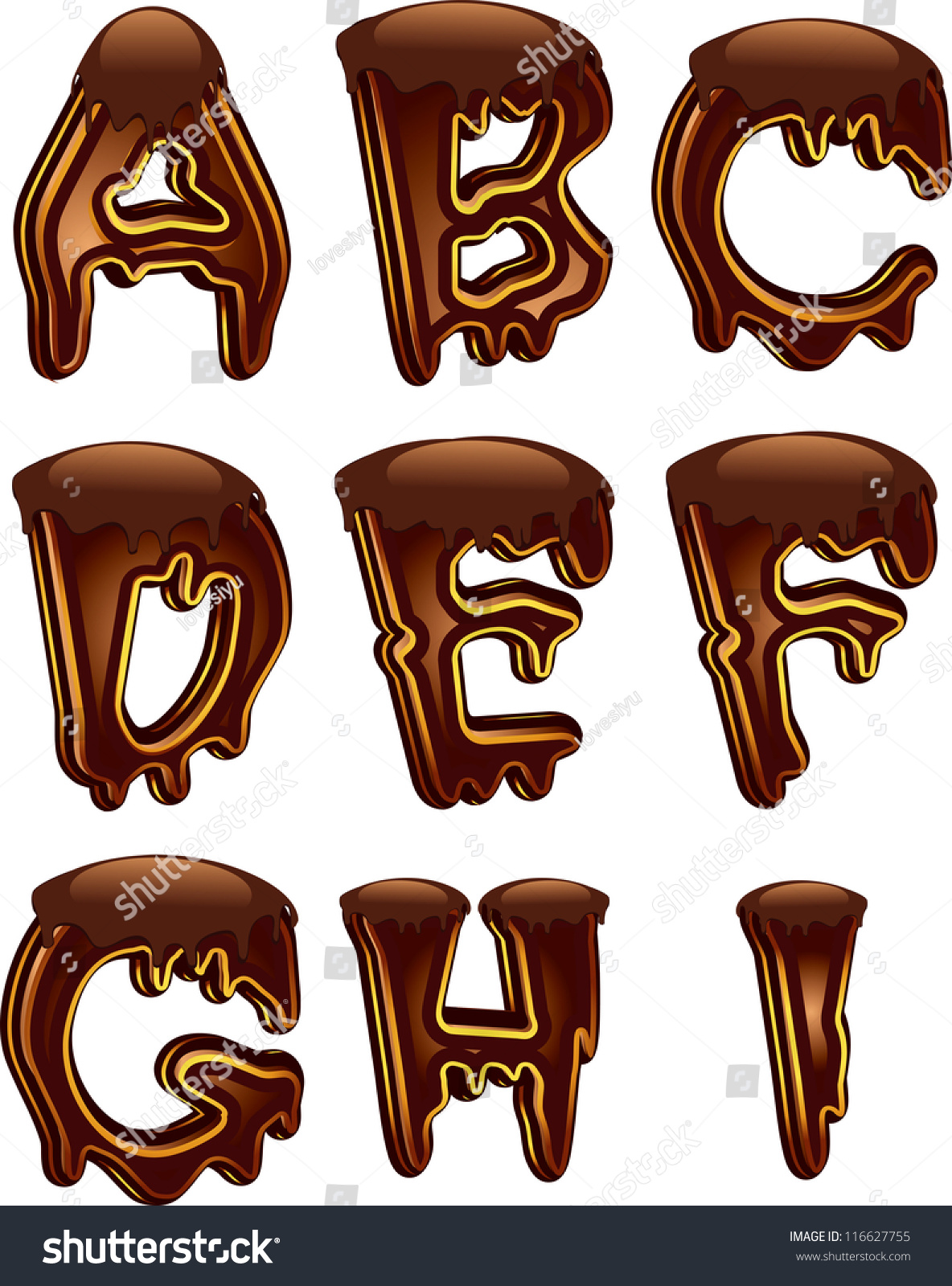 Chocolate Word 1 Stock Vector (Royalty Free) 116627755 | Shutterstock