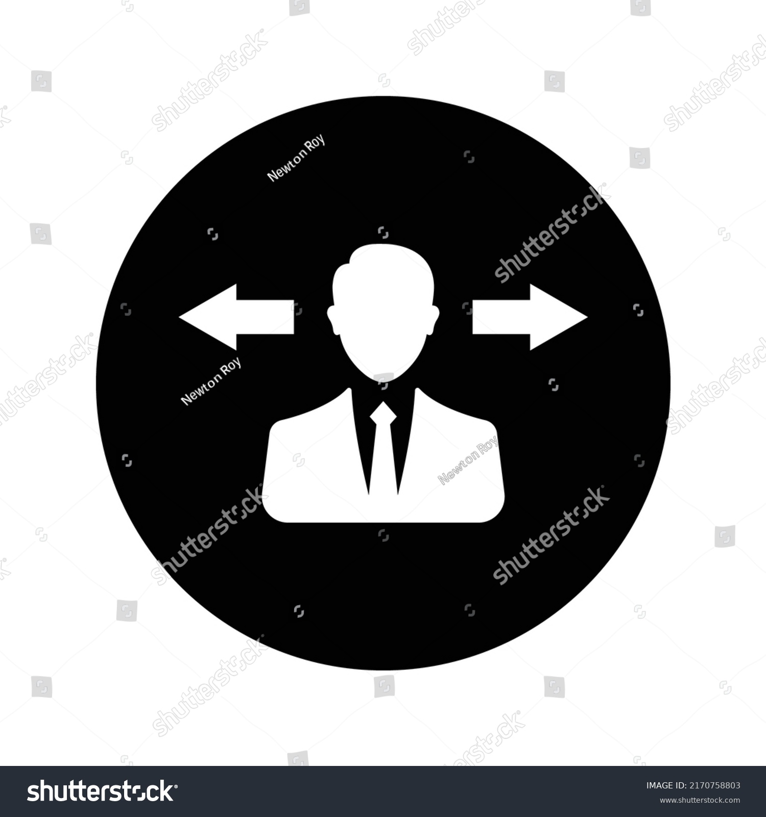 Choice Confusion Decision Icon Rounded Vector Stock Vector (Royalty ...