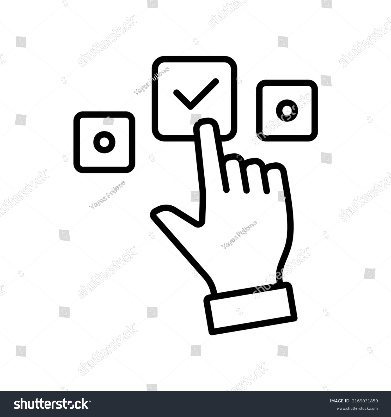Choice Preference Icon Line Style Stock Vector (Royalty Free ...