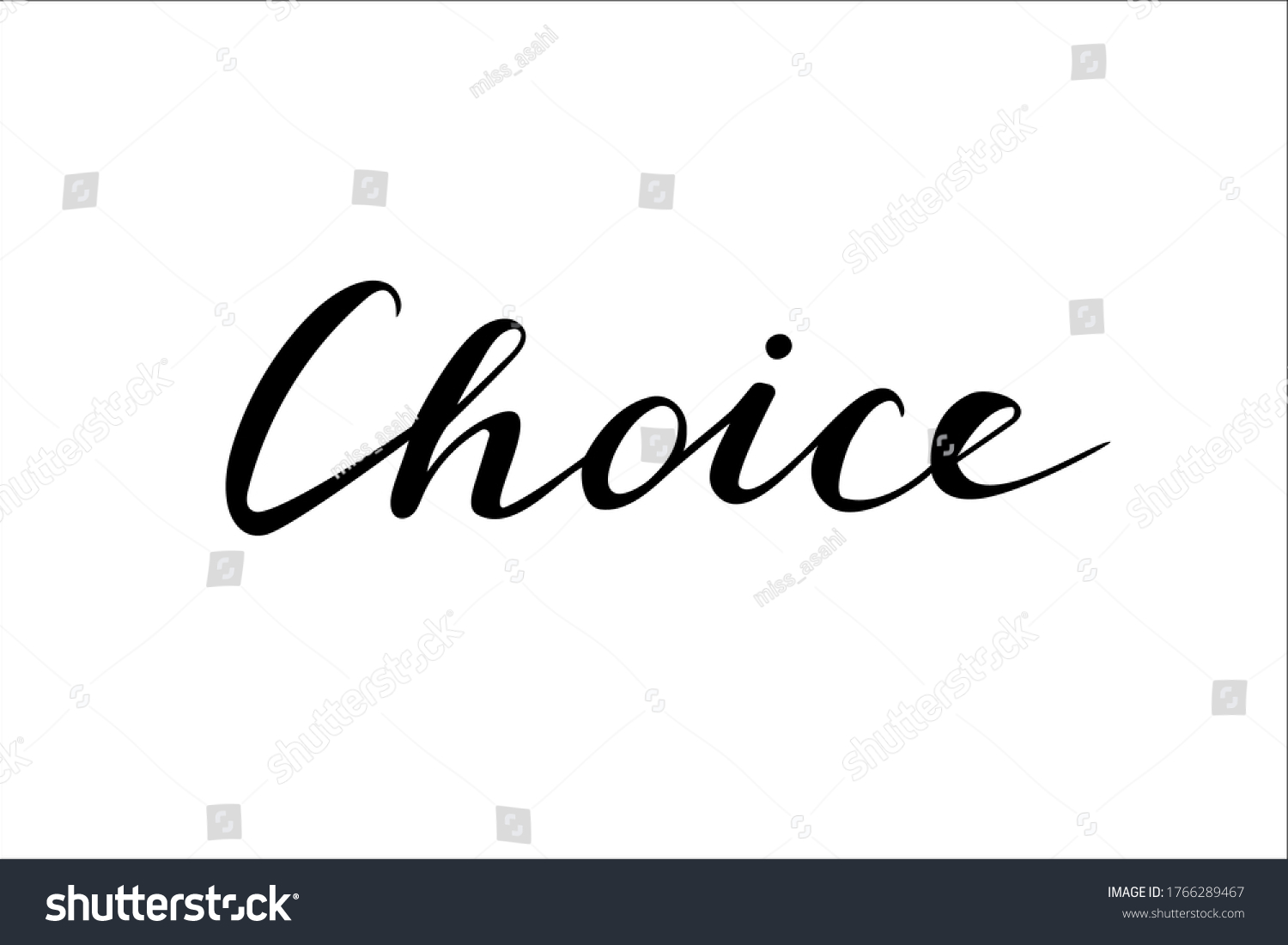 Choice Word Hand Lettering Vector Stock Vector (Royalty Free ...