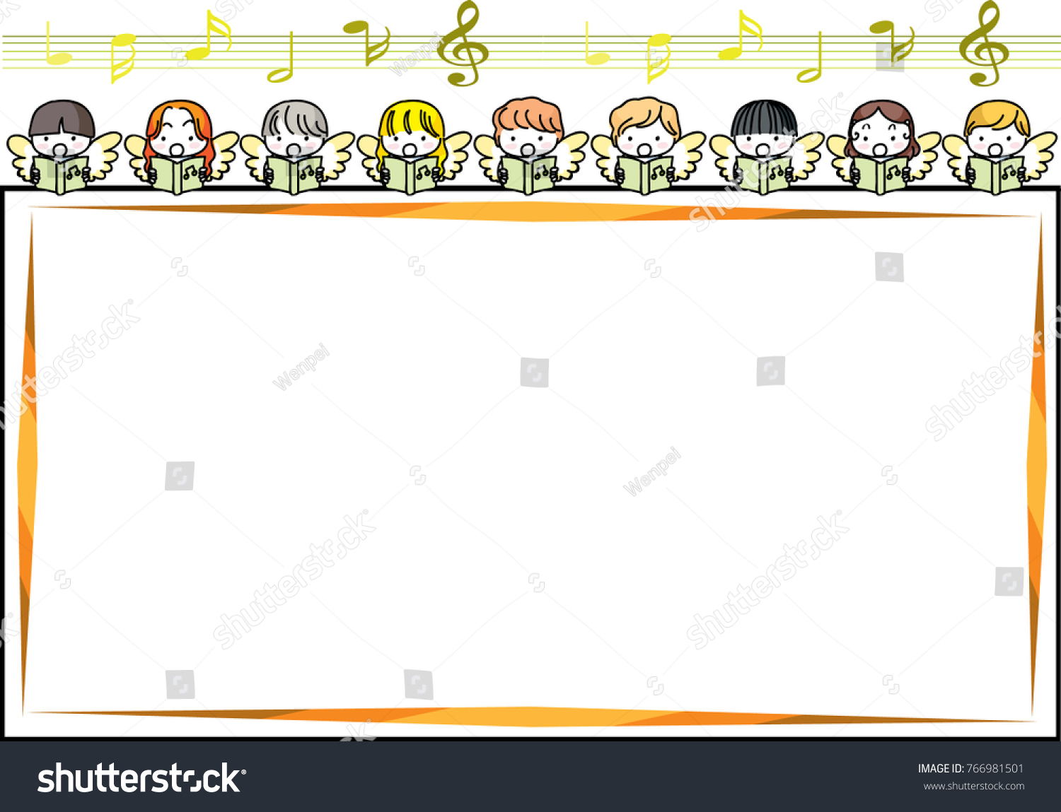 Choir Angel Border Stock Vector (Royalty Free) 766981501 | Shutterstock