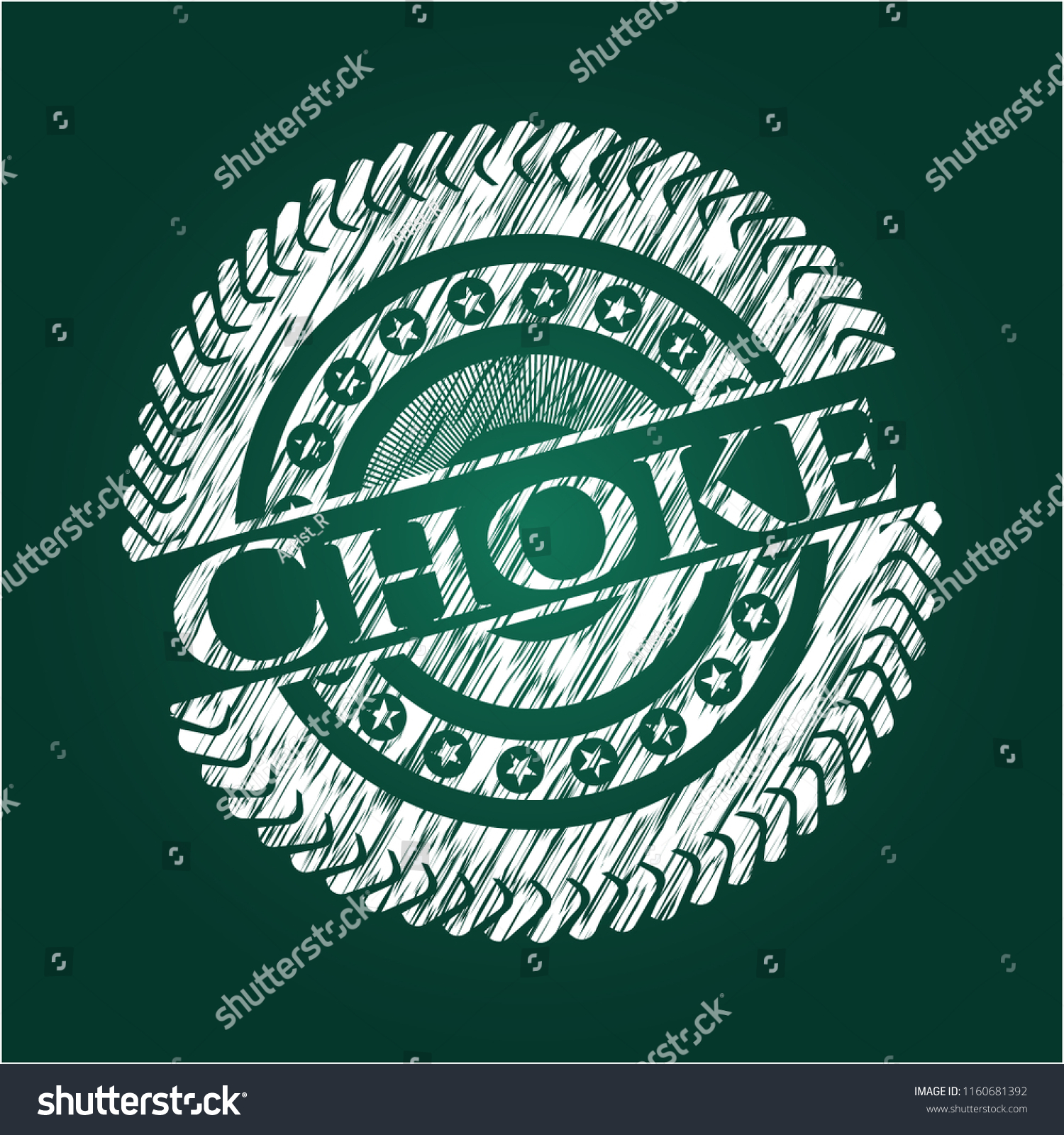 Choke On Chalkboard Stock Vector (Royalty Free) 1160681392