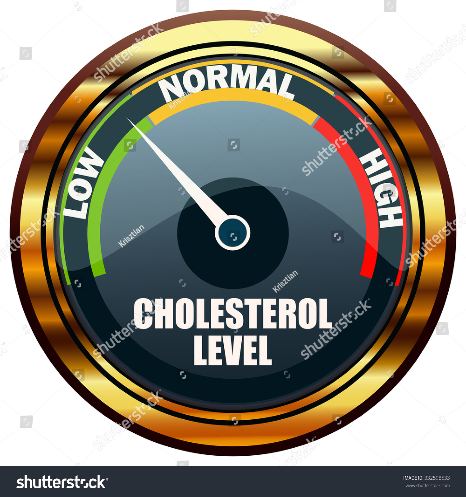 Cholesterol Meter Gauge Vector Illustration Stock Vector (Royalty Free ...