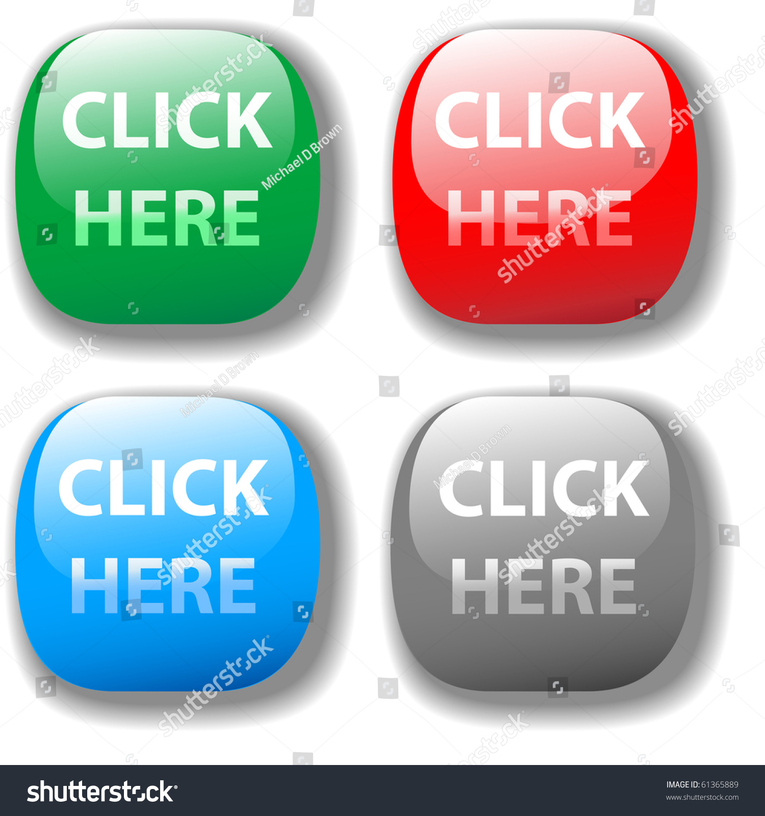 Elija entre 4 botones CLIC AQUÍ: vector de stock (libre de regalías ...