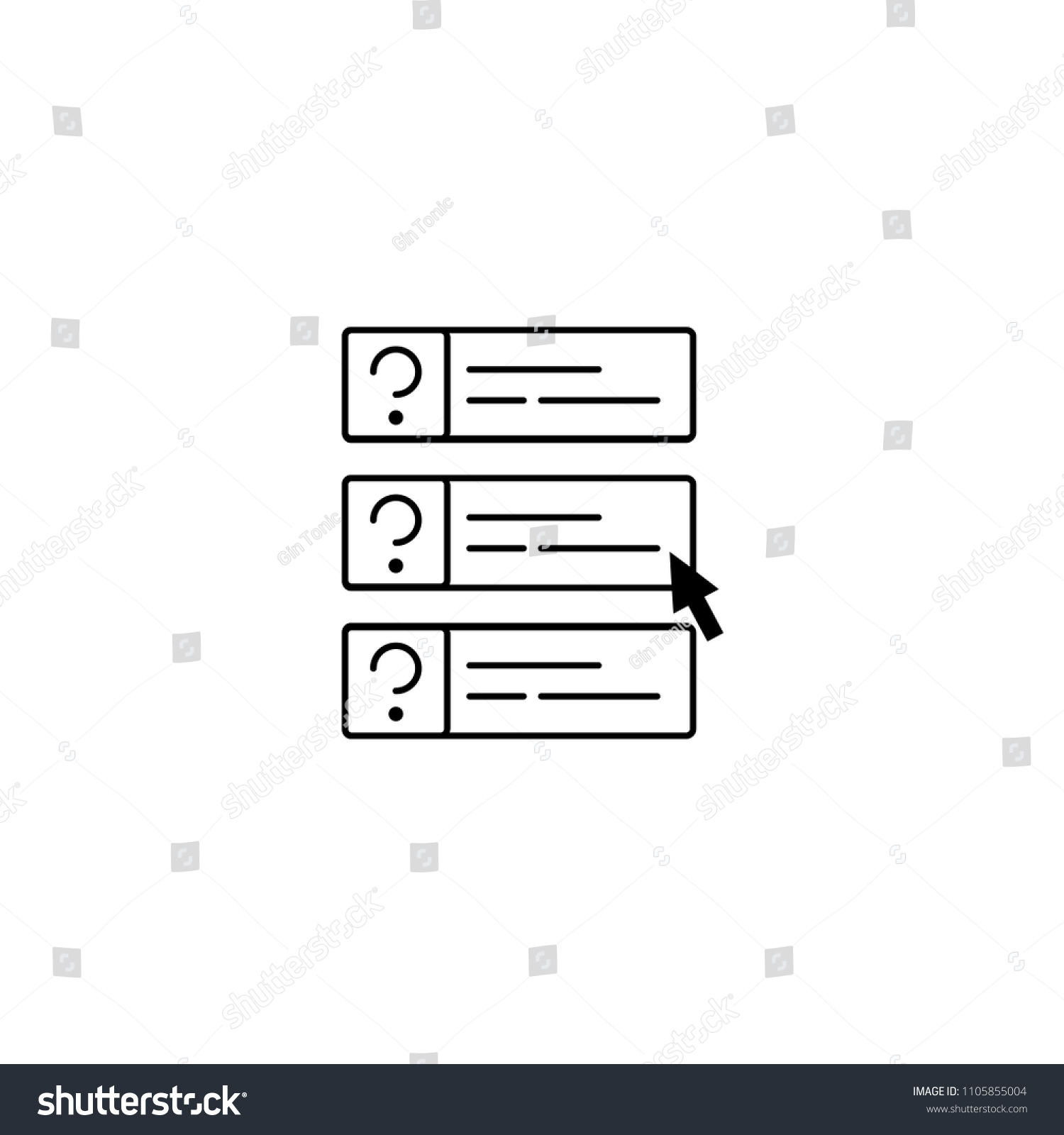 Choose List Cursor Icon Question Icon Stock Vector (Royalty Free ...