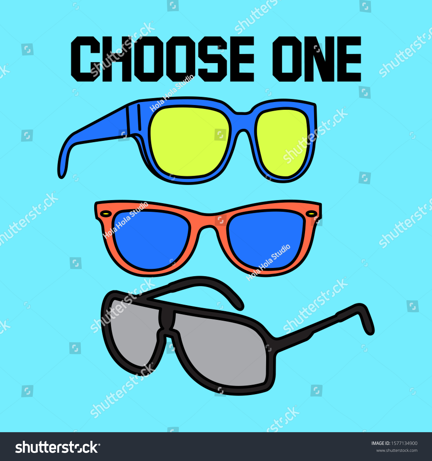 Choose One Slogan Print Vector Stock Vector (Royalty Free) 1577134900 ...