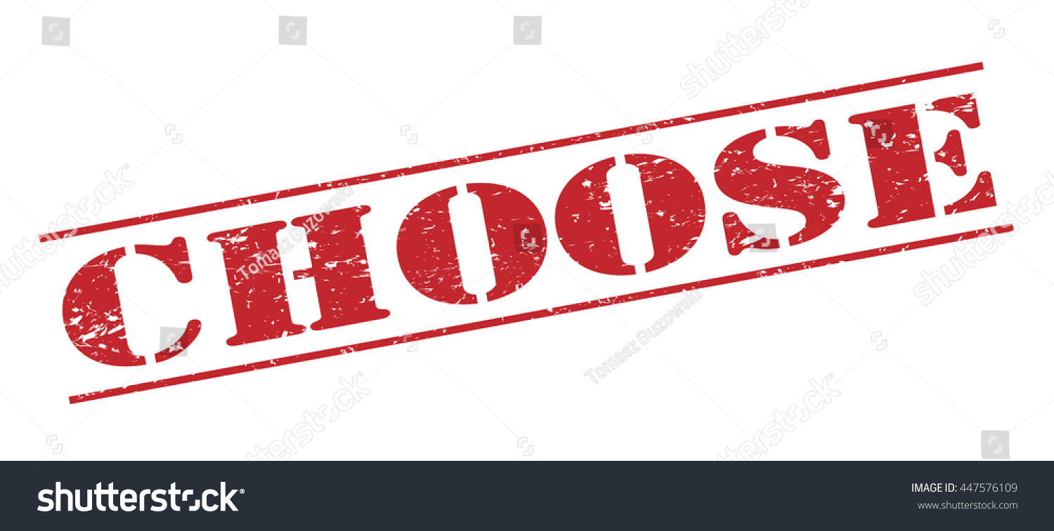 Choose Vector Stamp On White Background Stock Vector (Royalty Free ...