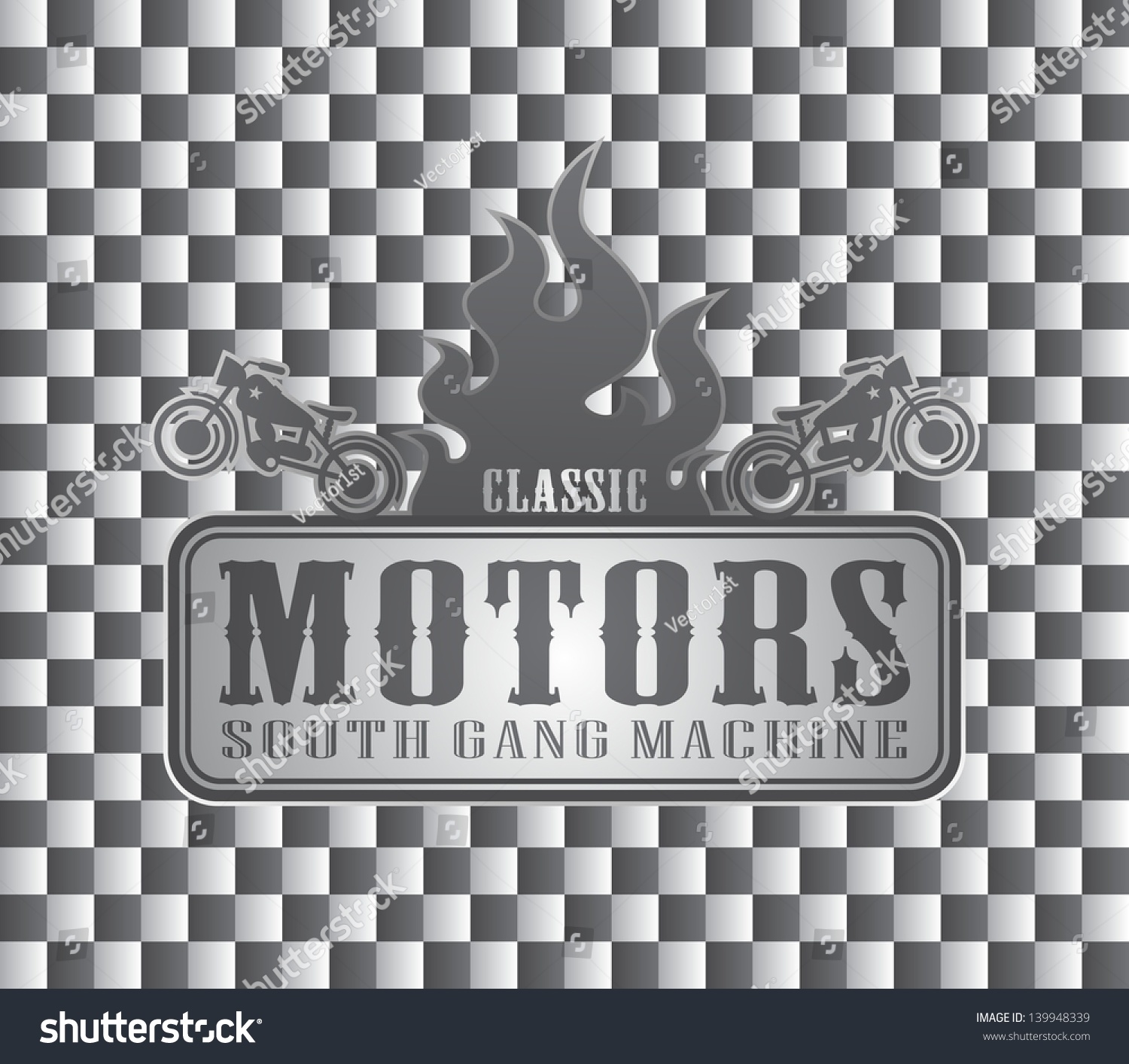 Chopper Motor Label Classic Stock Vector (Royalty Free) 139948339 ...