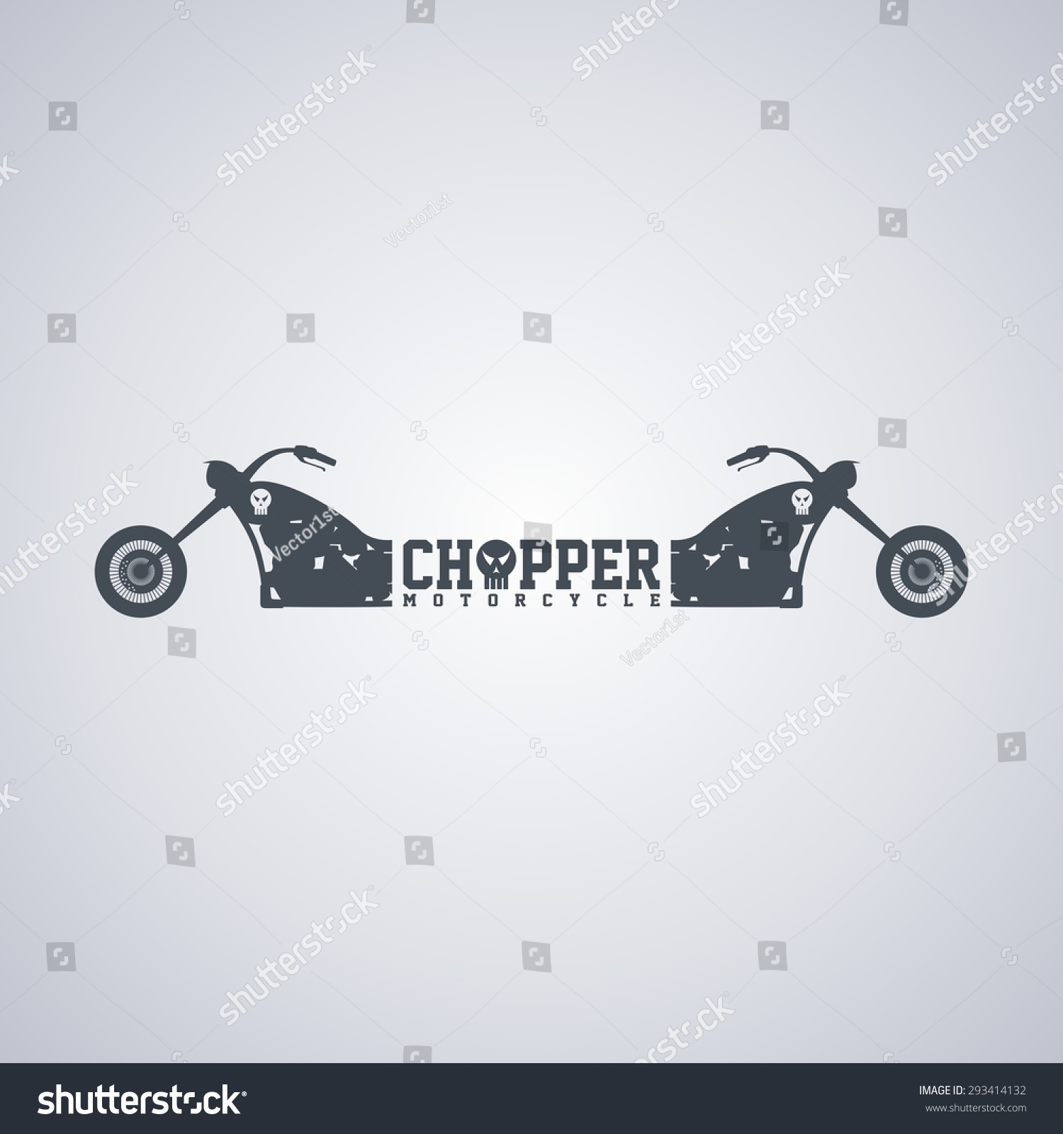Chopper Motorbike Theme Stock Vector (Royalty Free) 293414132 ...
