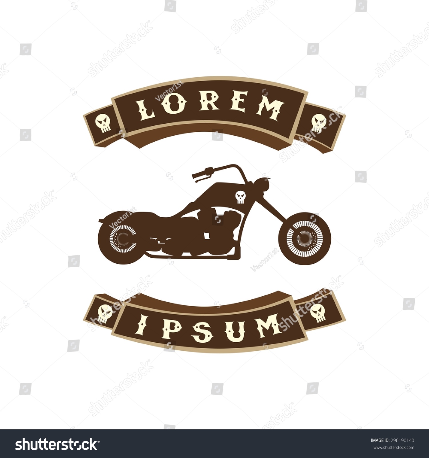 Chopper Motorcycle Gang: vector de stock (libre de regalías) 296190140 ...