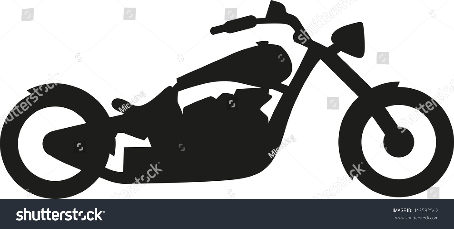 Chopper Silhouette Stock Vector (Royalty Free) 443582542