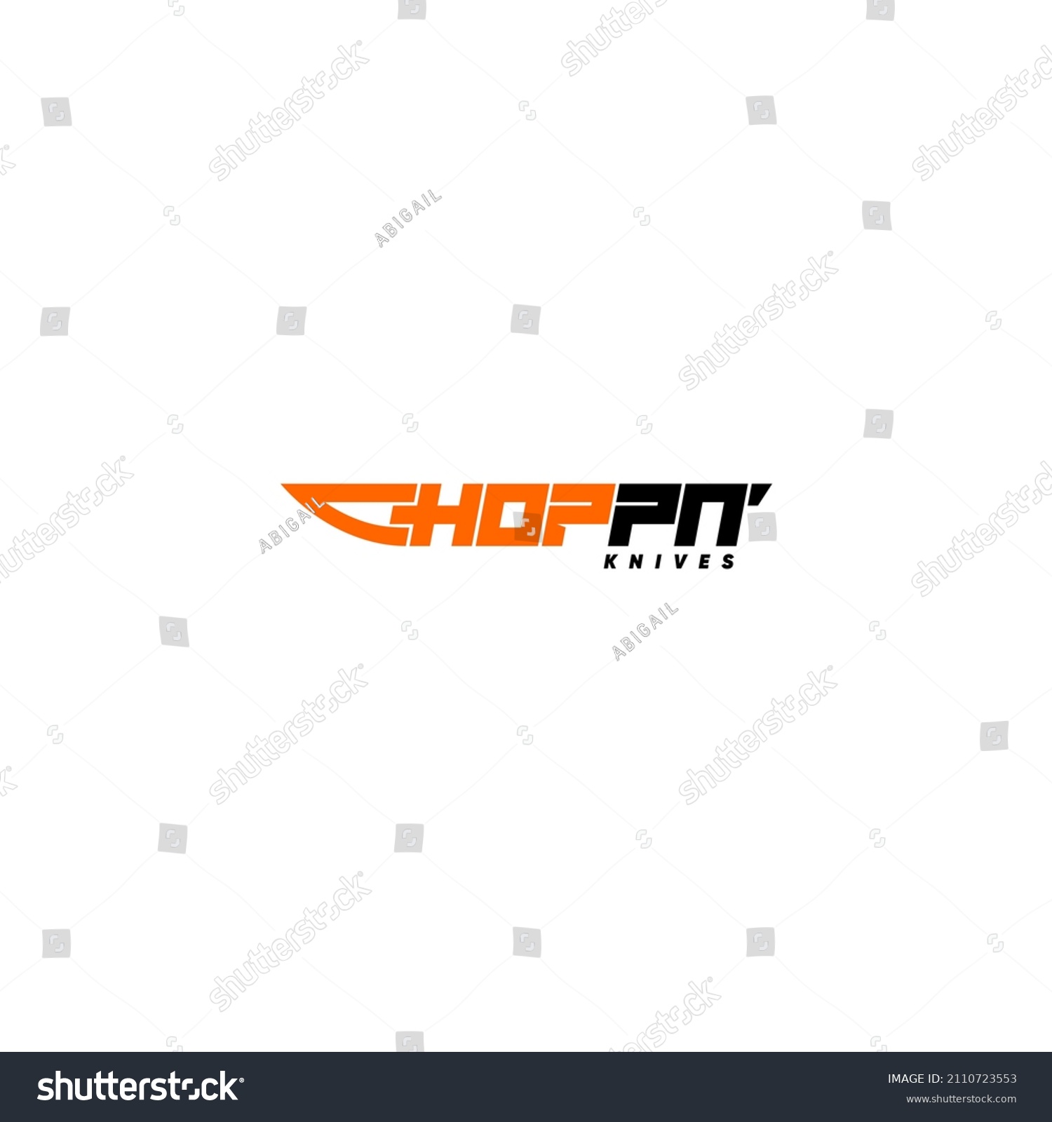 Chopping Knife Wordmark Logo Vector Stock Vector (Royalty Free ...