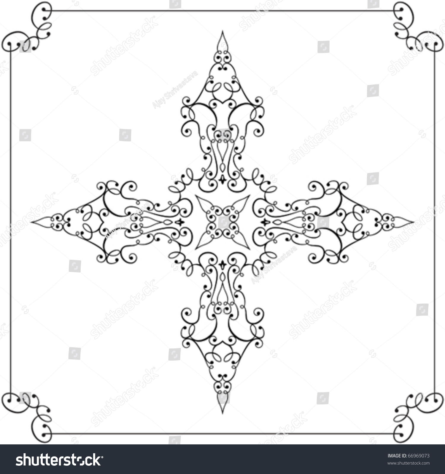 Christian Cross Stock Vector (Royalty Free) 66969073 | Shutterstock