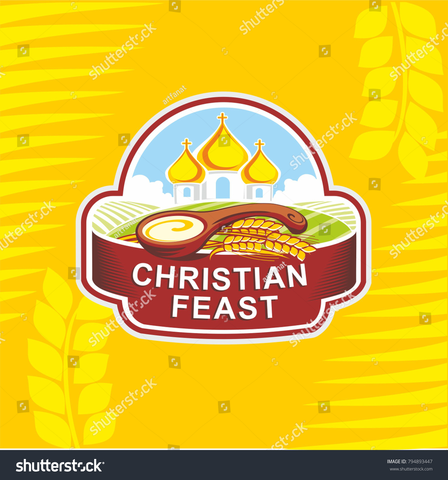 Christian Feast Logo Stock Vector (Royalty Free) 794893447 | Shutterstock