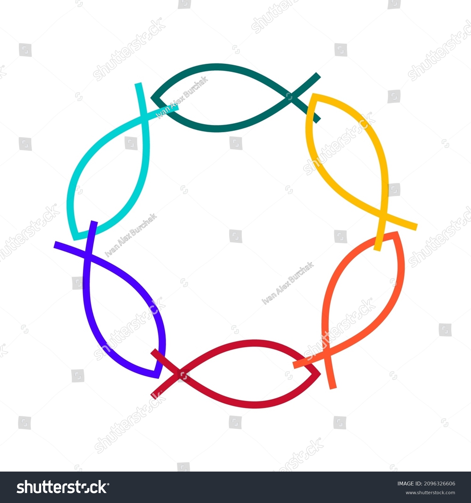 Christian ichthys Jesus el marco del: vector de stock (libre de ... Christian ichthys Jesus el marco del: vector de stock (libre de ...