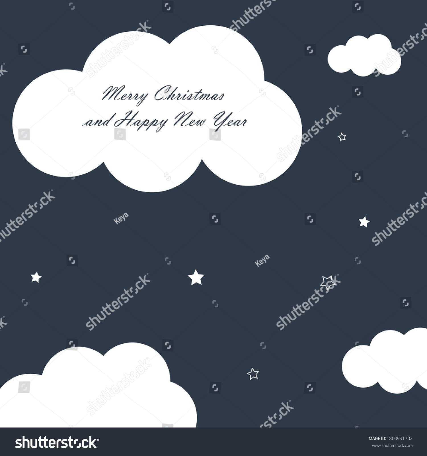 Christmas Background Clouds Vector Illustration Stock Vector (Royalty ...