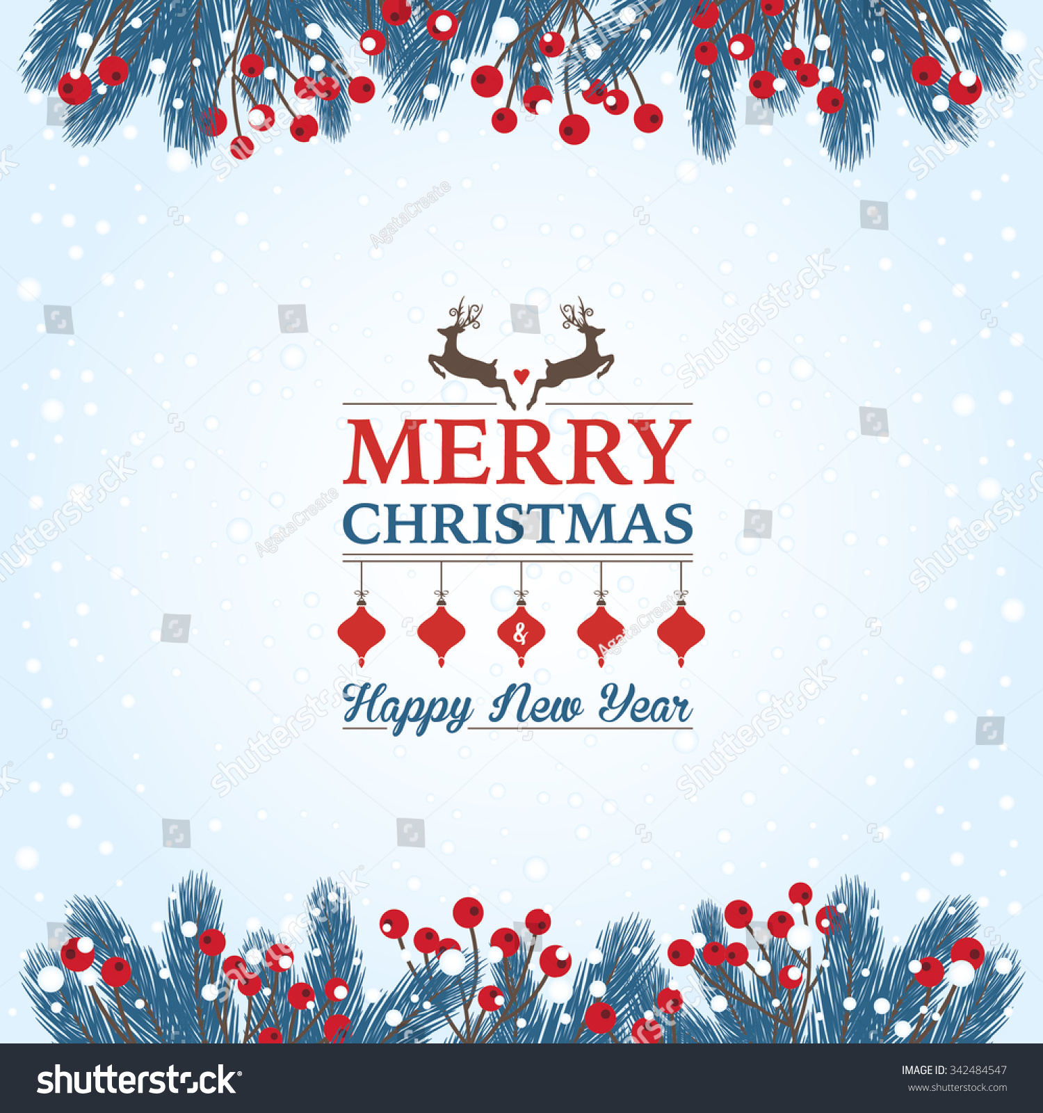 Christmas Card Stock Vector (Royalty Free) 342484547 | Shutterstock