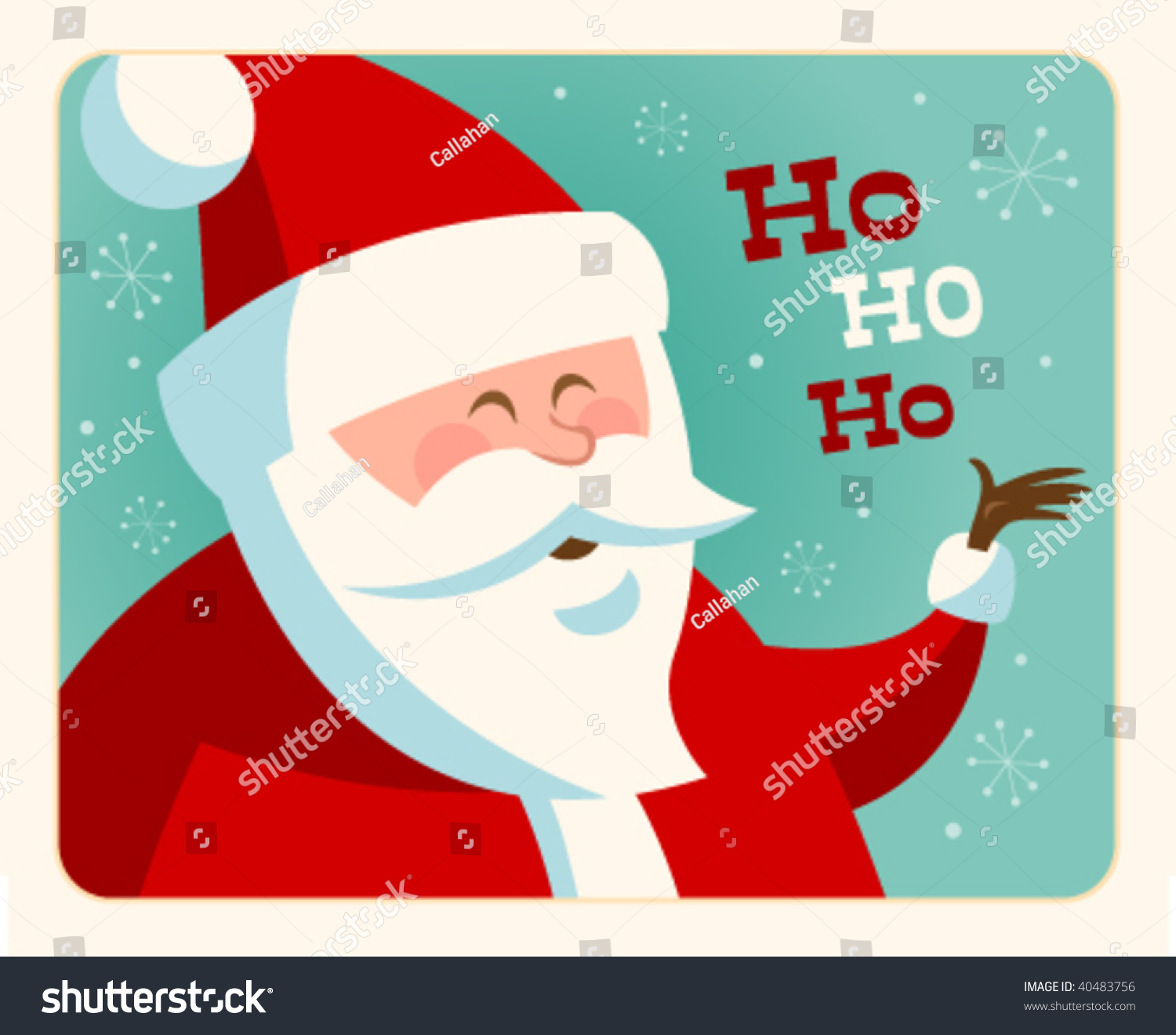 Christmas Card Santa Vector Editable Stock Vector (Royalty Free ...