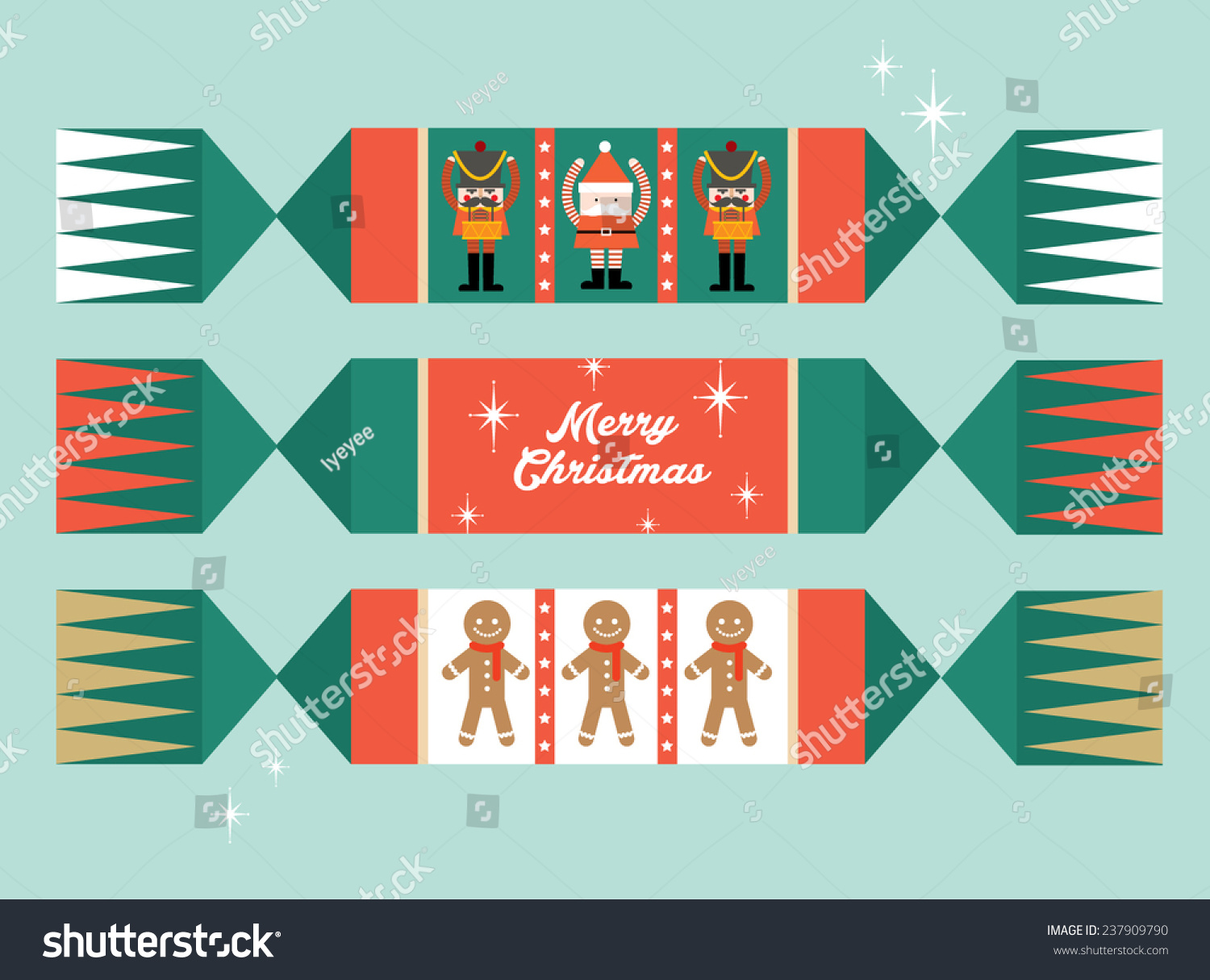 Christmas Cracker Vectorillustration Stock Vector 237909790 - Shutterstock