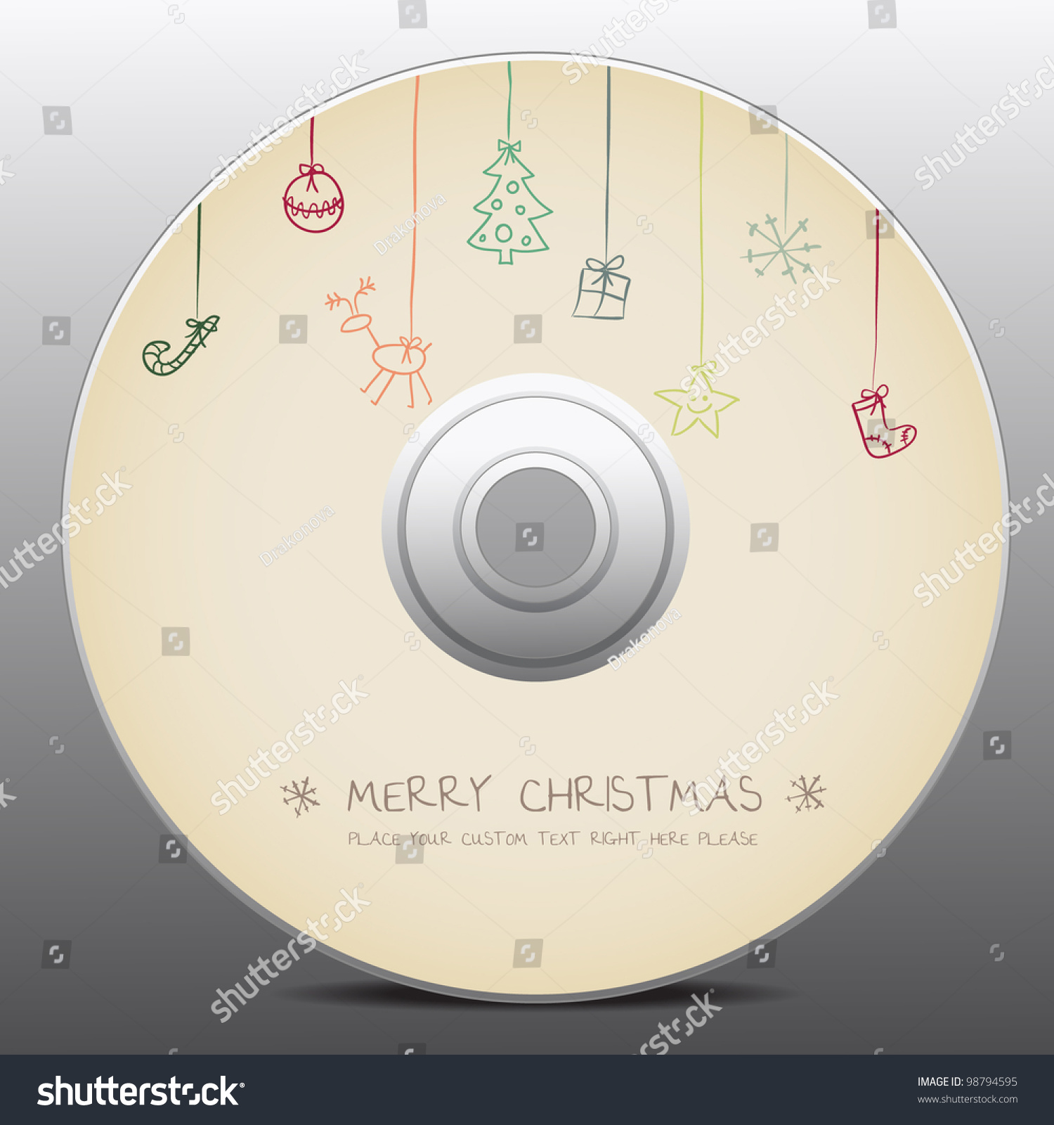 Christmas Design Cd Cover Stock Vector (Royalty Free) 98794595