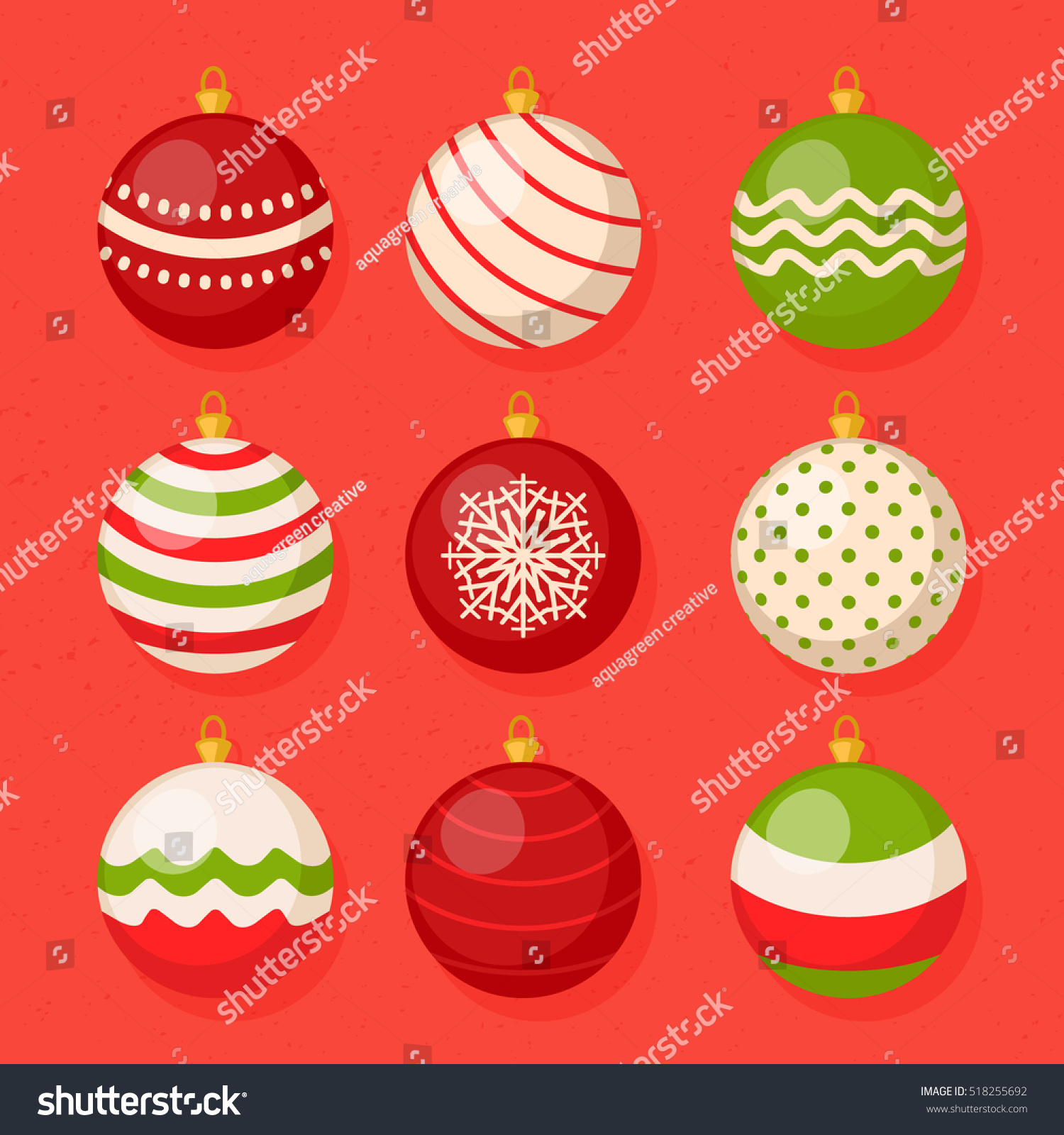 Christmas Hanging Ball Vector Collection Set Stock Vector (Royalty Free ...