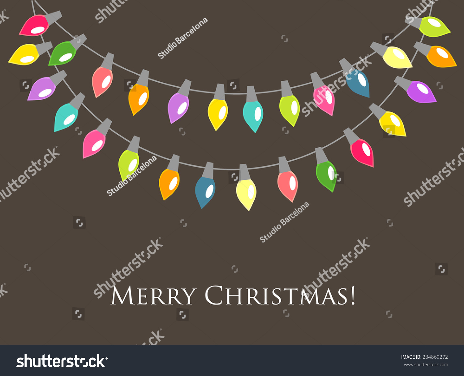 Christmas Lights Background Vector Illustration Stock Vector (Royalty ...
