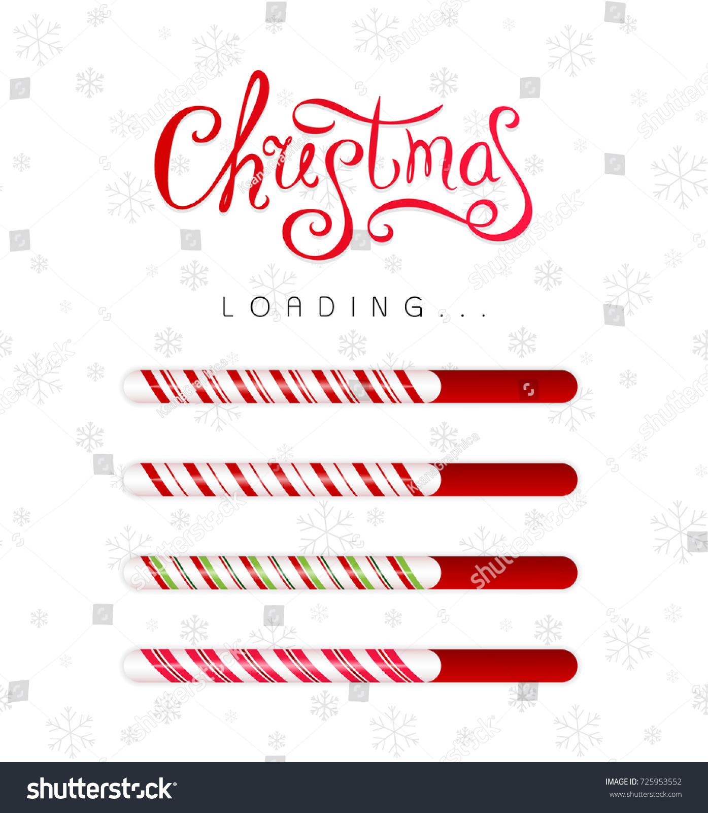 Christmas Loading Bar Collection Progress Borders Stock Vector (Royalty ...