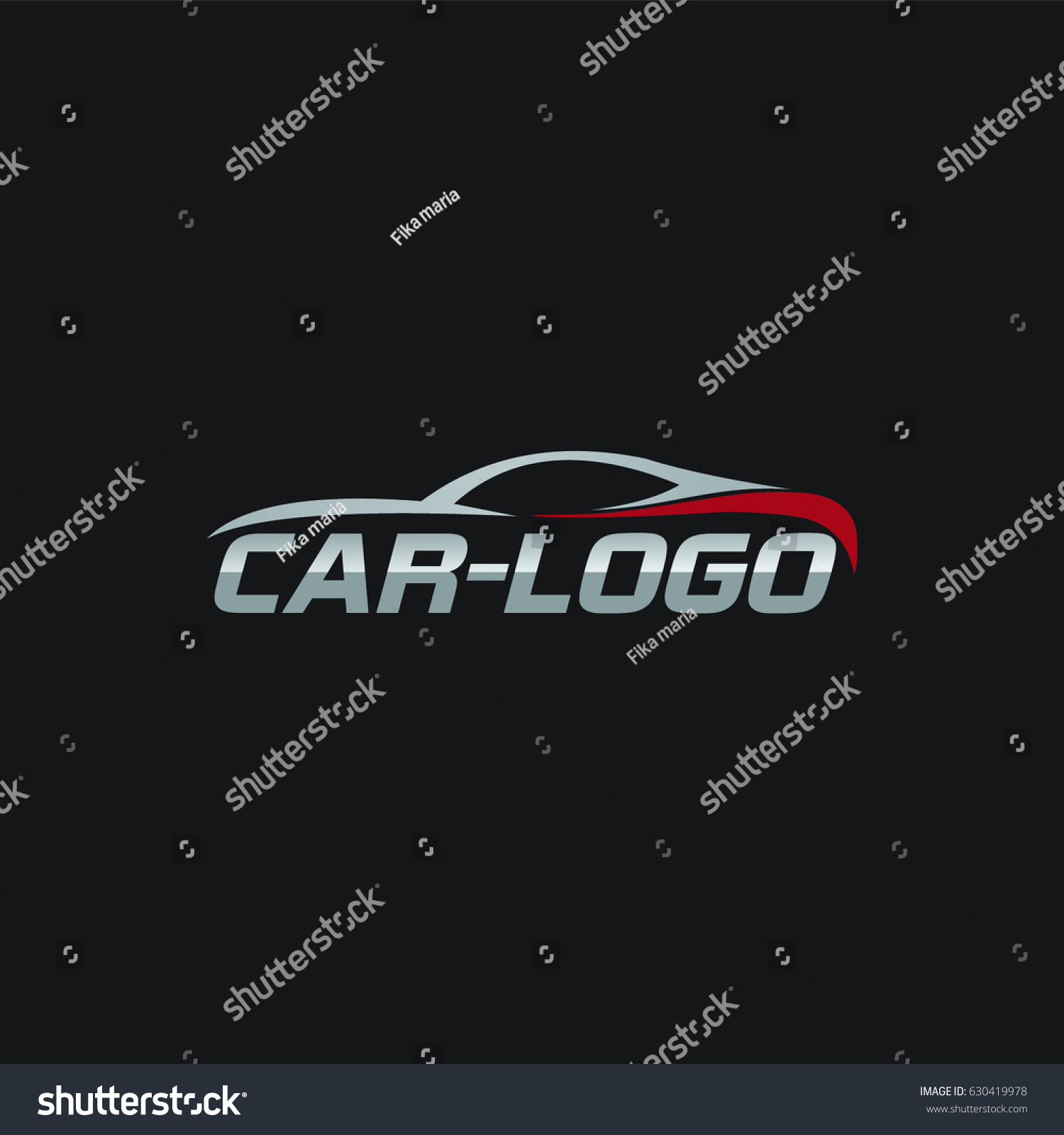 Chrome Car Logo Template Stock Vector (Royalty Free) 630419978