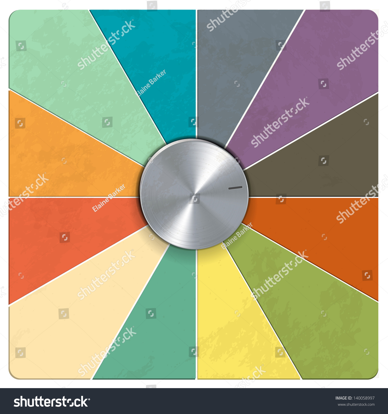Chrome Dial On Retro Style Segmented Stock Vector (Royalty Free ...