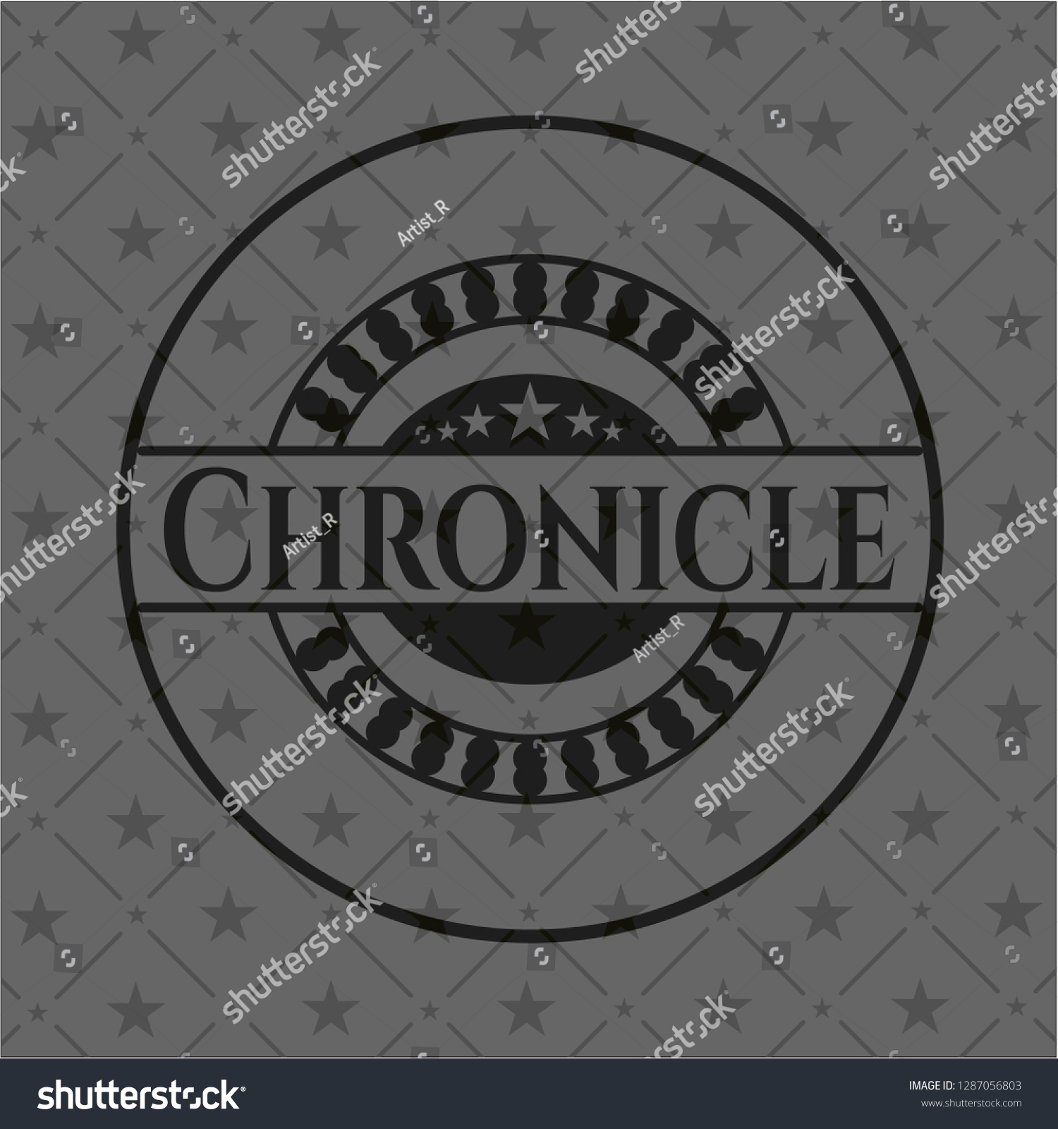 Chronicle Black Emblem Stock Vector (Royalty Free) 1287056803 ...