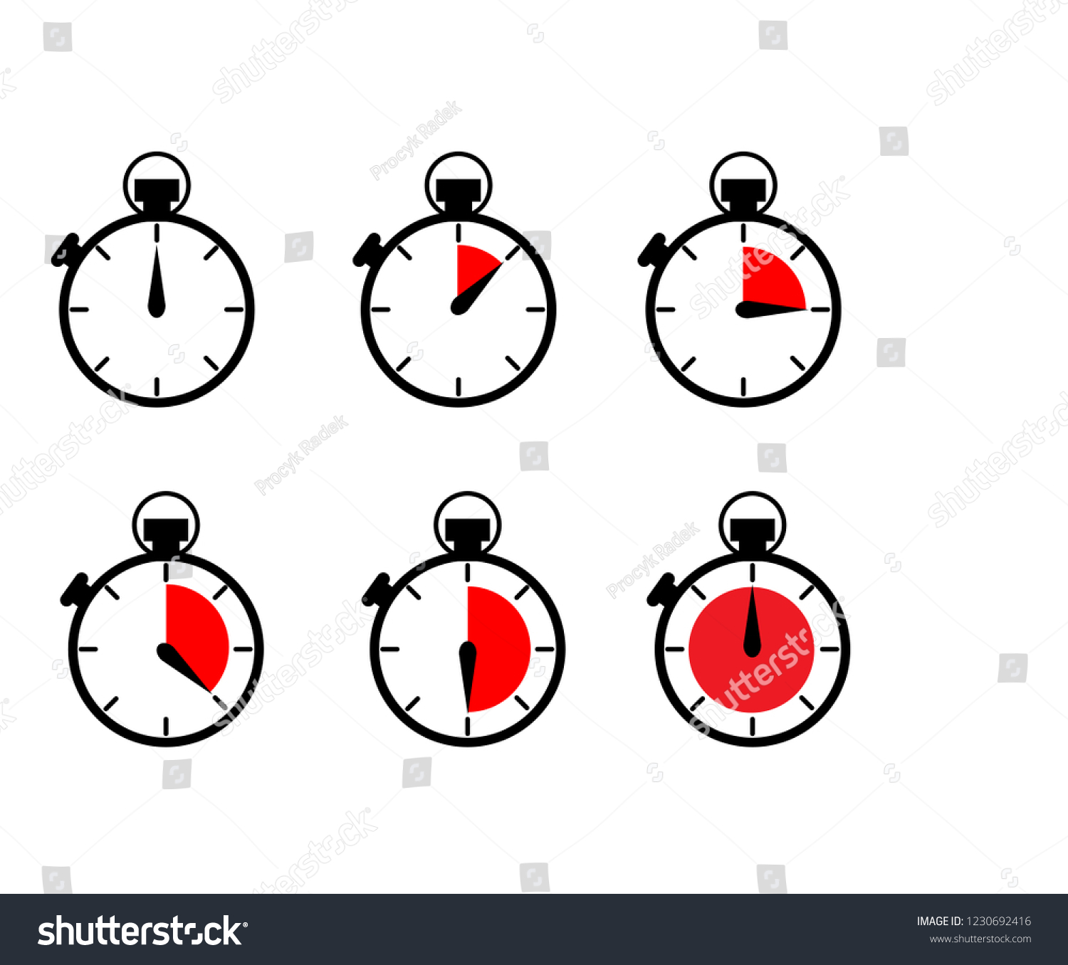 Chronometer Timer Collection Vector Image Icon Stock Vector (Royalty Free) 1230692416 | Shutterstock
