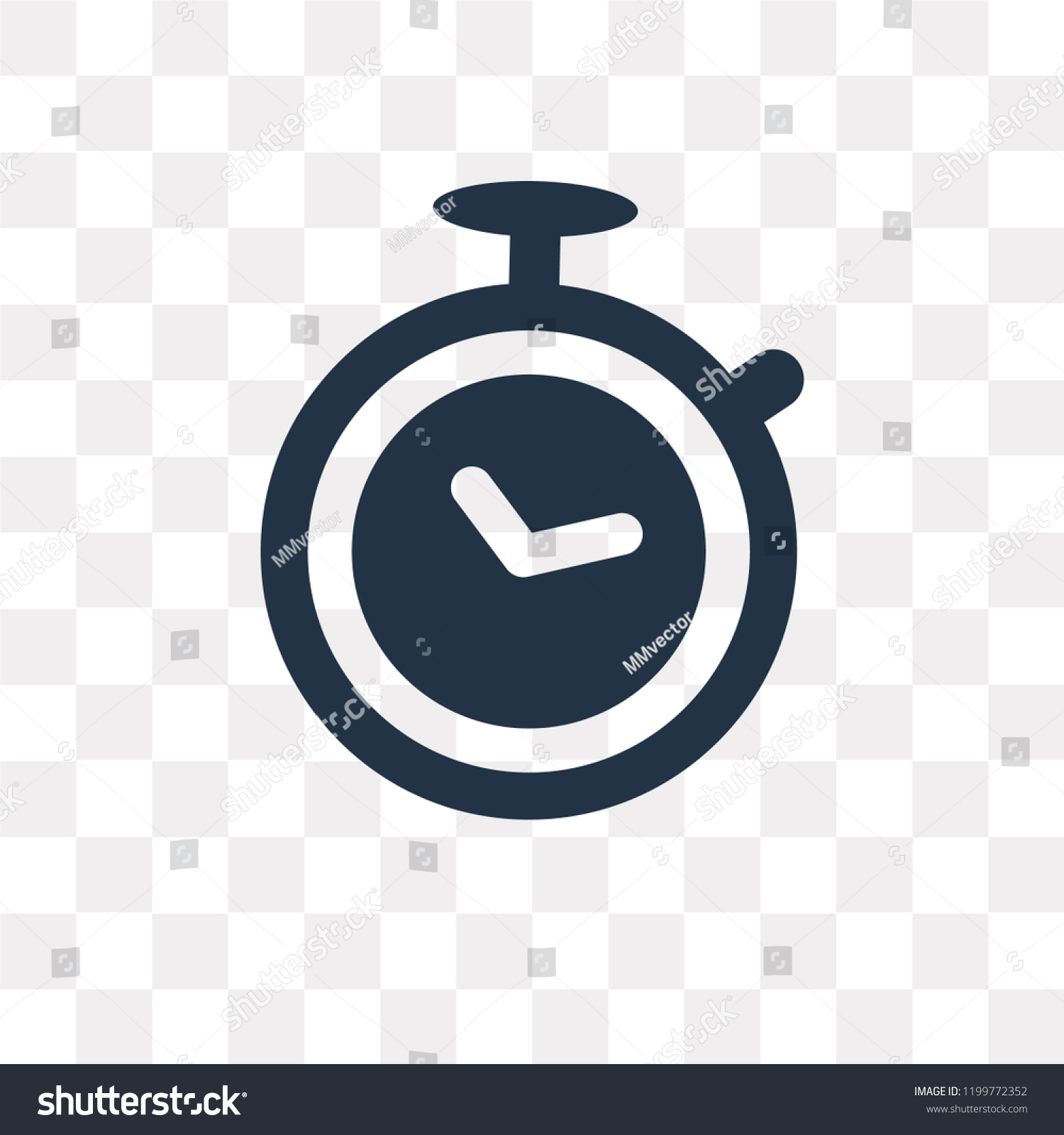 Chronometer Vector Icon Isolated On Transparent Stock Vector (Royalty ...