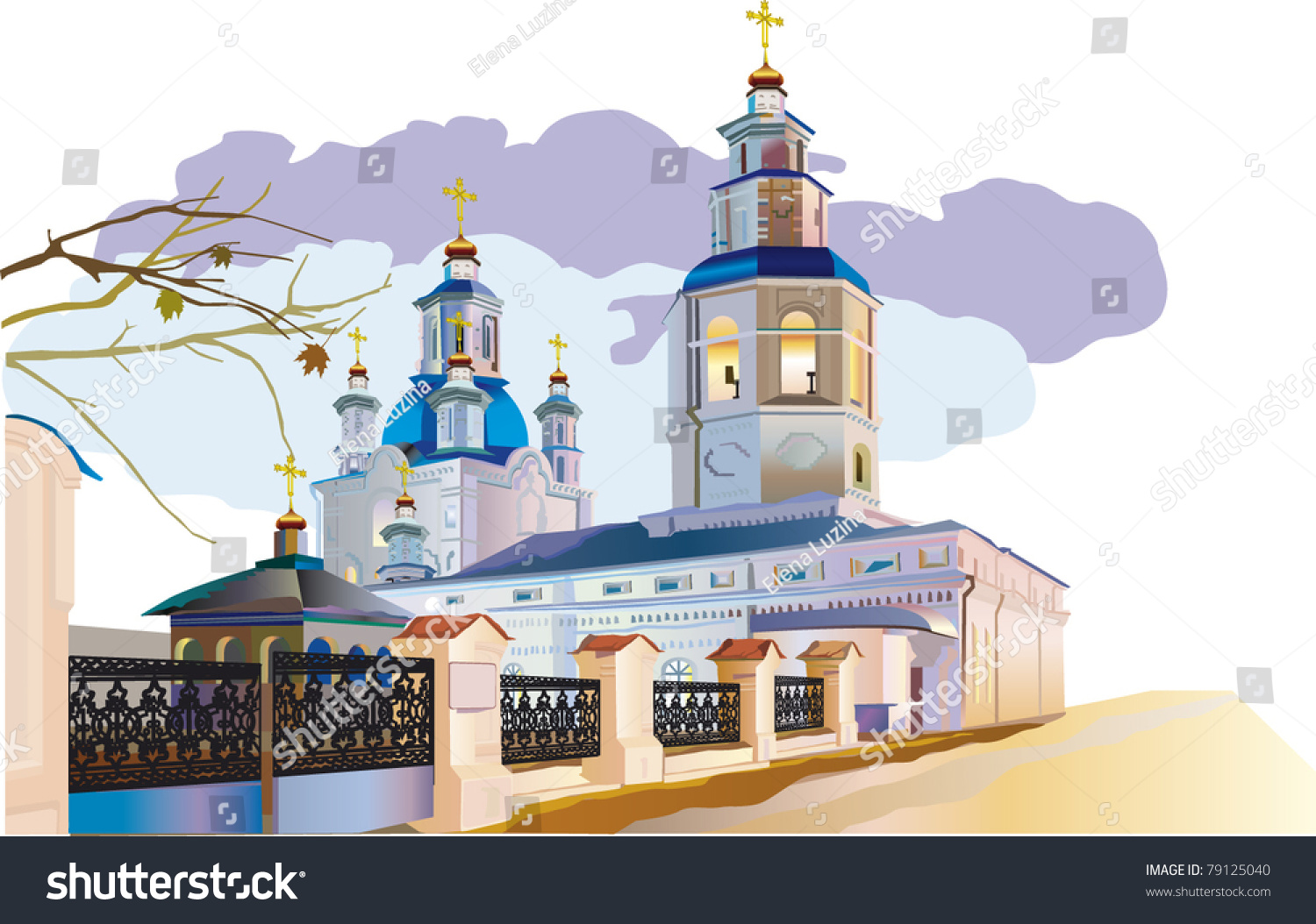 Church Stock Vector (Royalty Free) 79125040 | Shutterstock