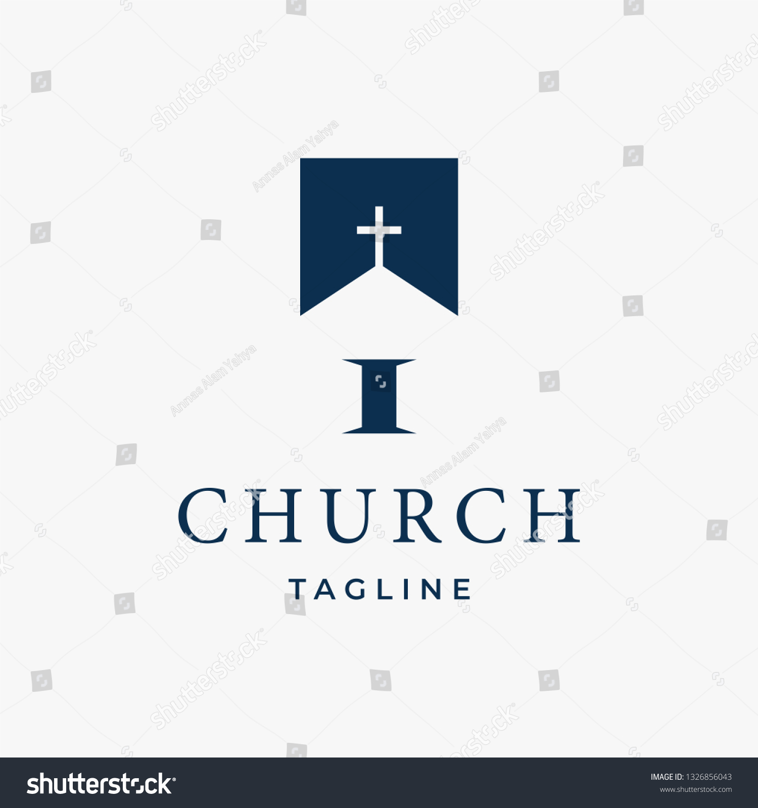 Church Logo Design Template Stock Vector (Royalty Free) 1326856043