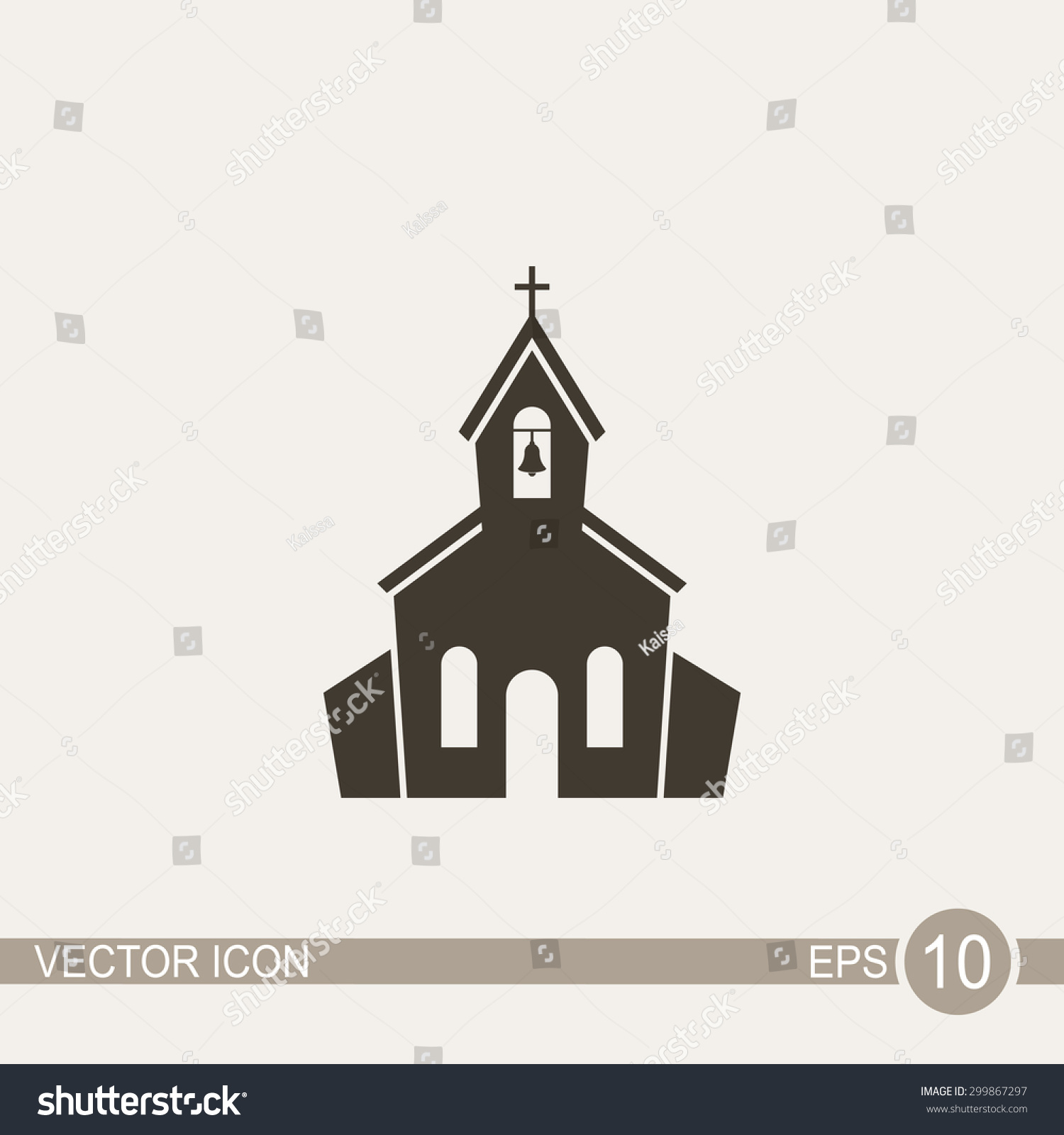 Church Vector Icon Stock Vector (Royalty Free) 299867297