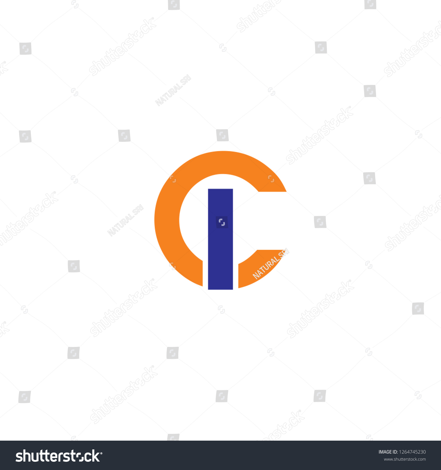 Ciic Letter Logo Design Template Vector 스톡 벡터(로열티 프리) 1264745230