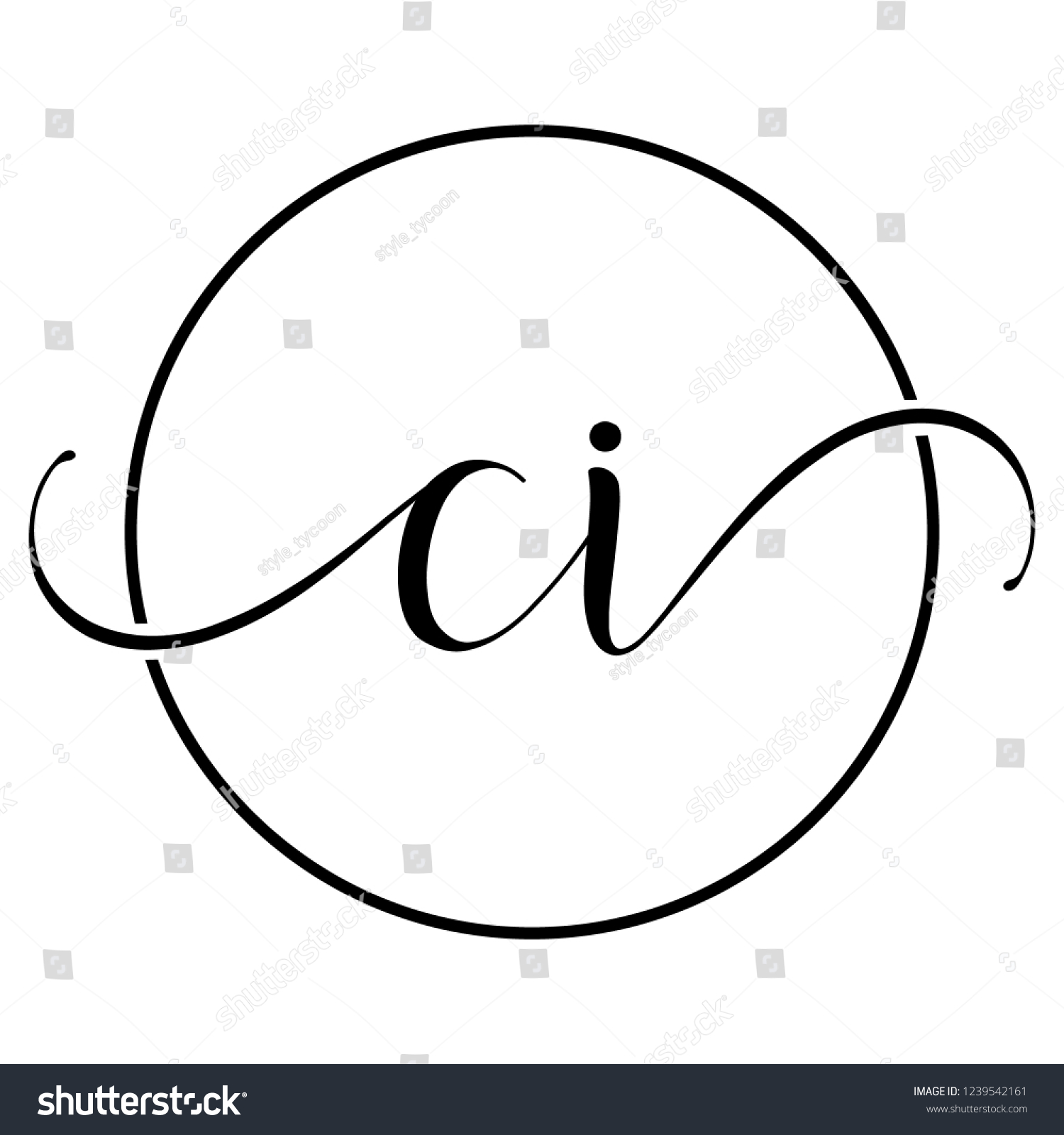 Ci Icon Logo Stock Vector (Royalty Free) 1239542161