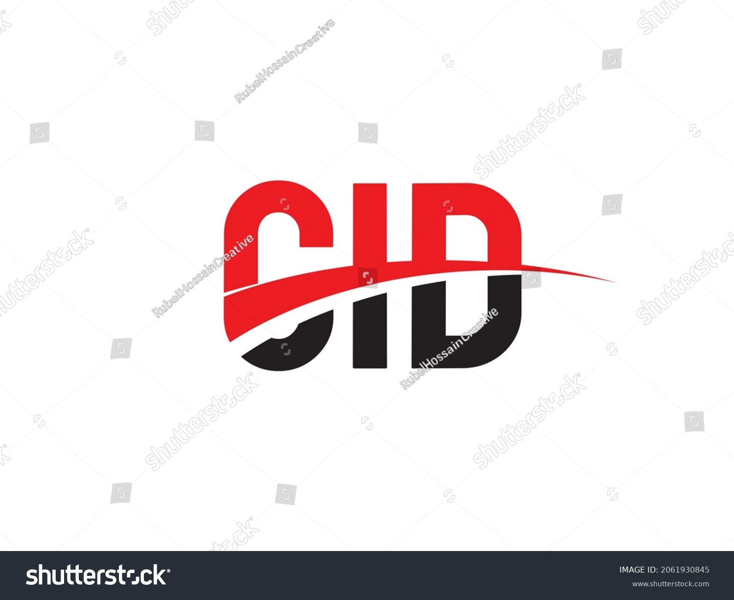 Cid Letter Initial Logo Design Vector Stock Vector (Royalty Free ...