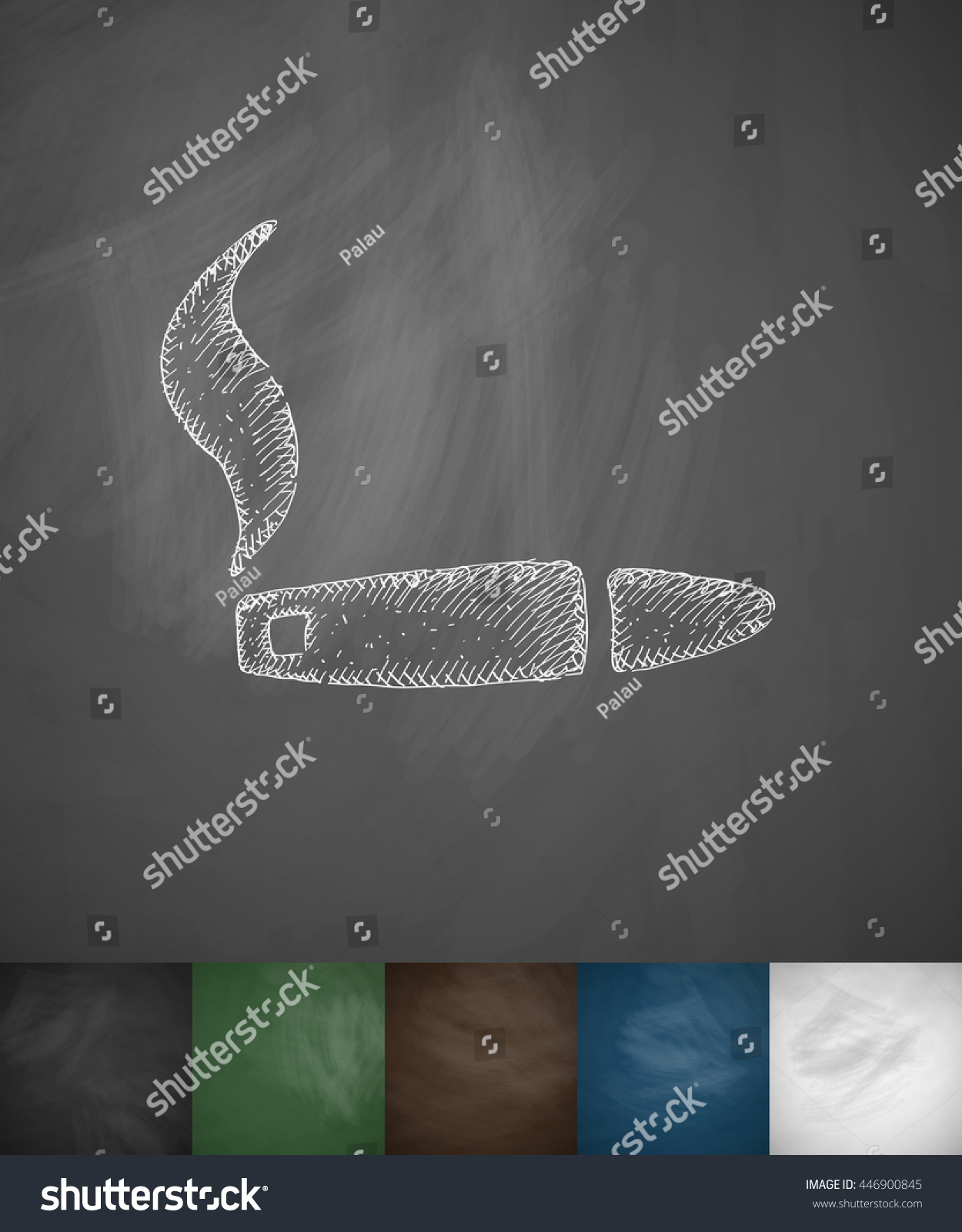 Cigar Icon Hand Drawn Vector Illustration Stock Vector (Royalty Free ...
