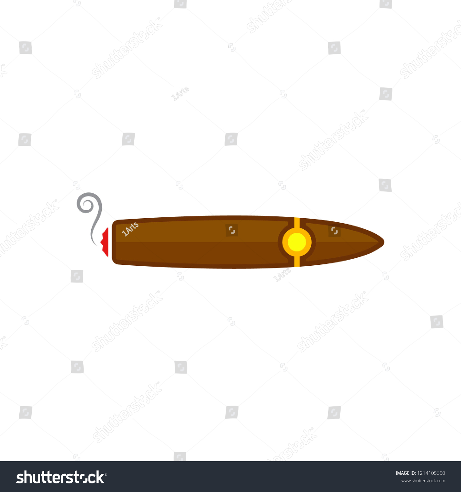 Cigar Icon Logo Vector Design Stock Vector (Royalty Free) 1214105650