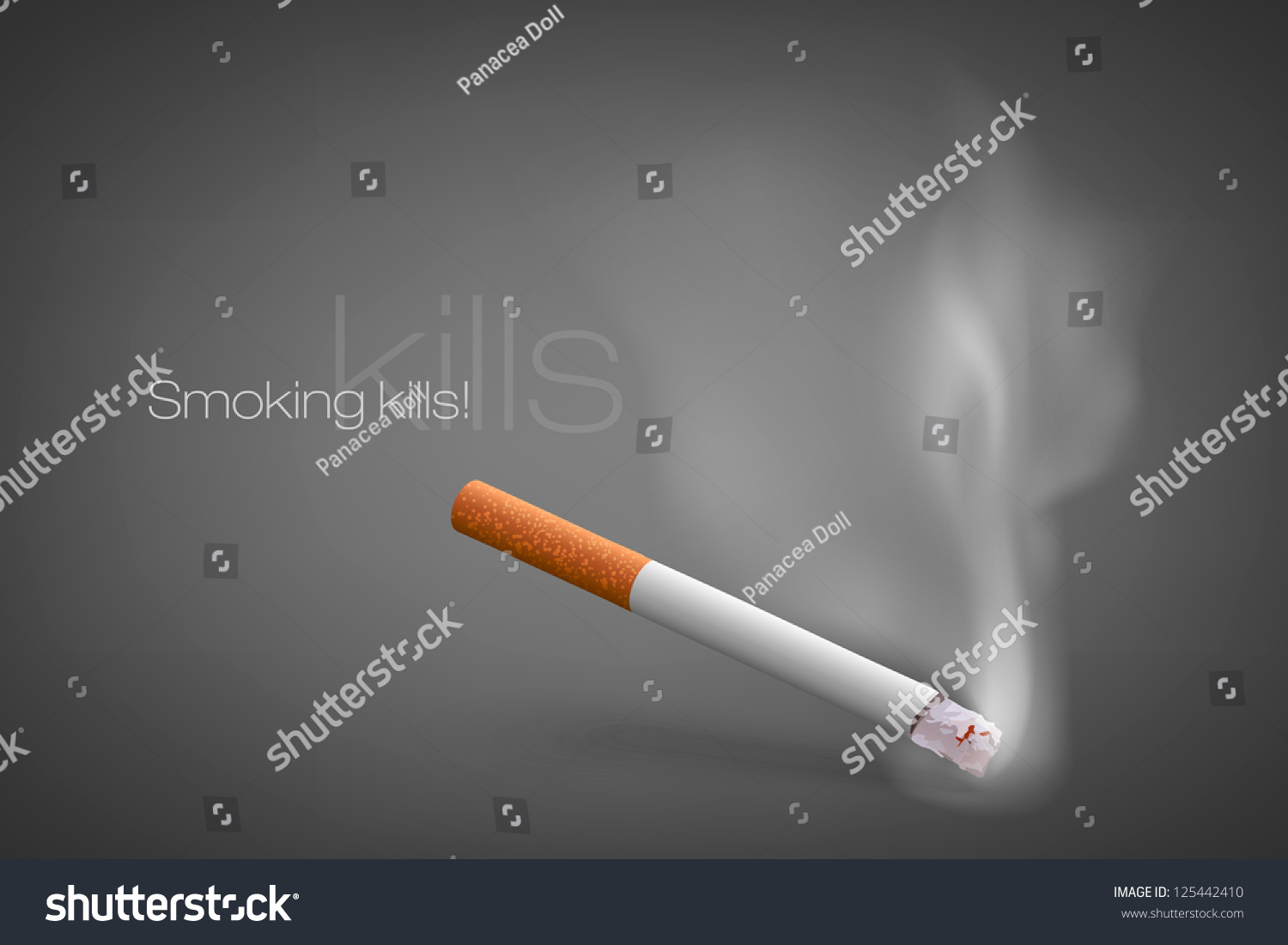 Cigarette Smoke Vector Stock Vector (Royalty Free) 125442410