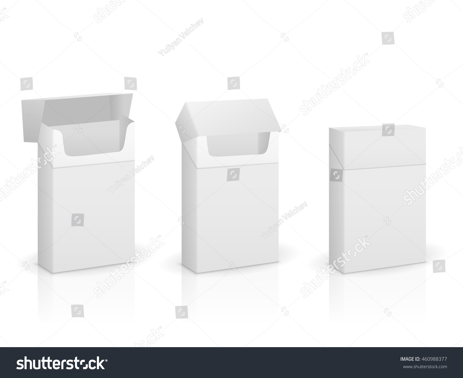 Cigarette Box Set On White Background Stock Vector (Royalty Free) 460988377